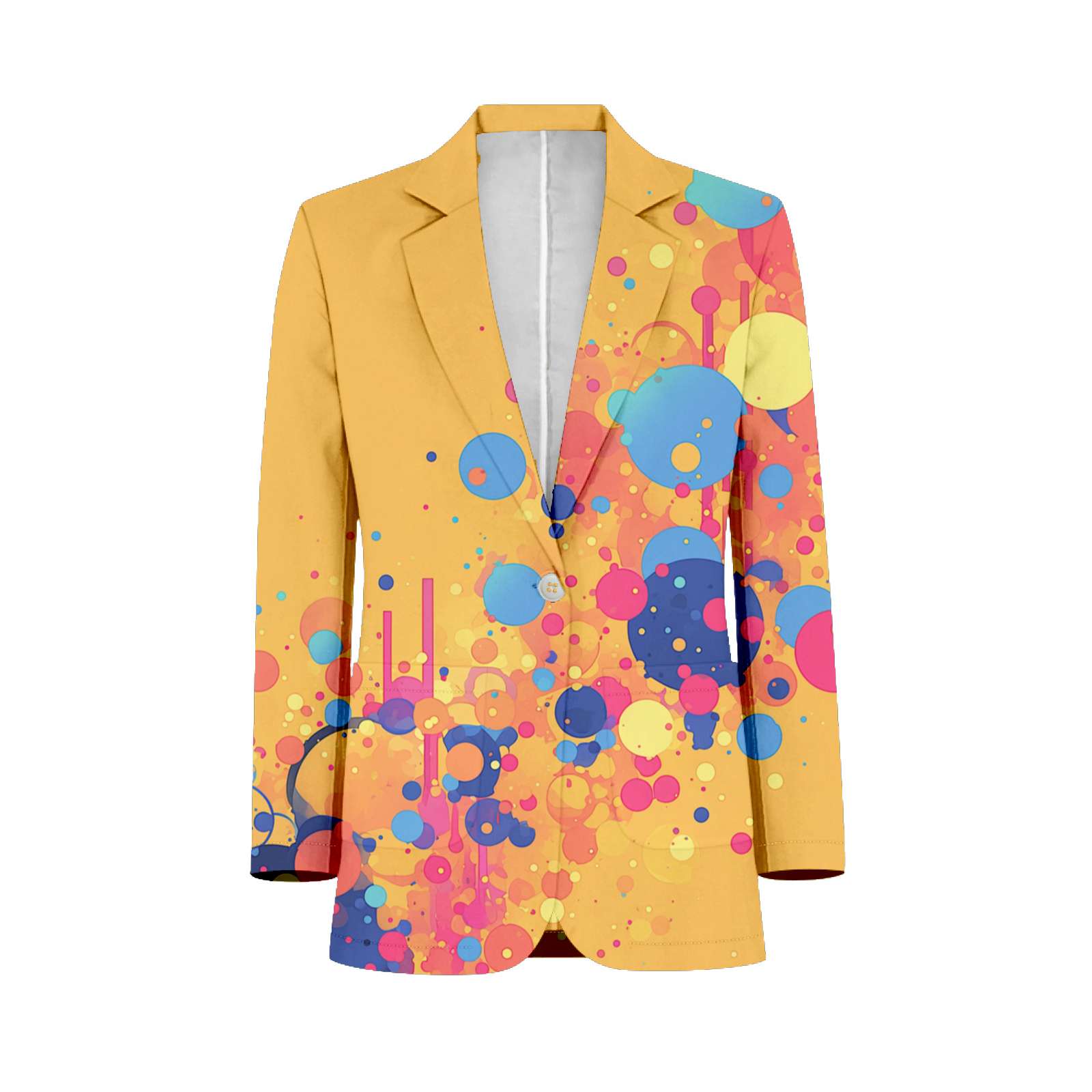 Polka Dot Spotty Circle Spots Mens Suits Shawl Collar Slim Fit Suit ...