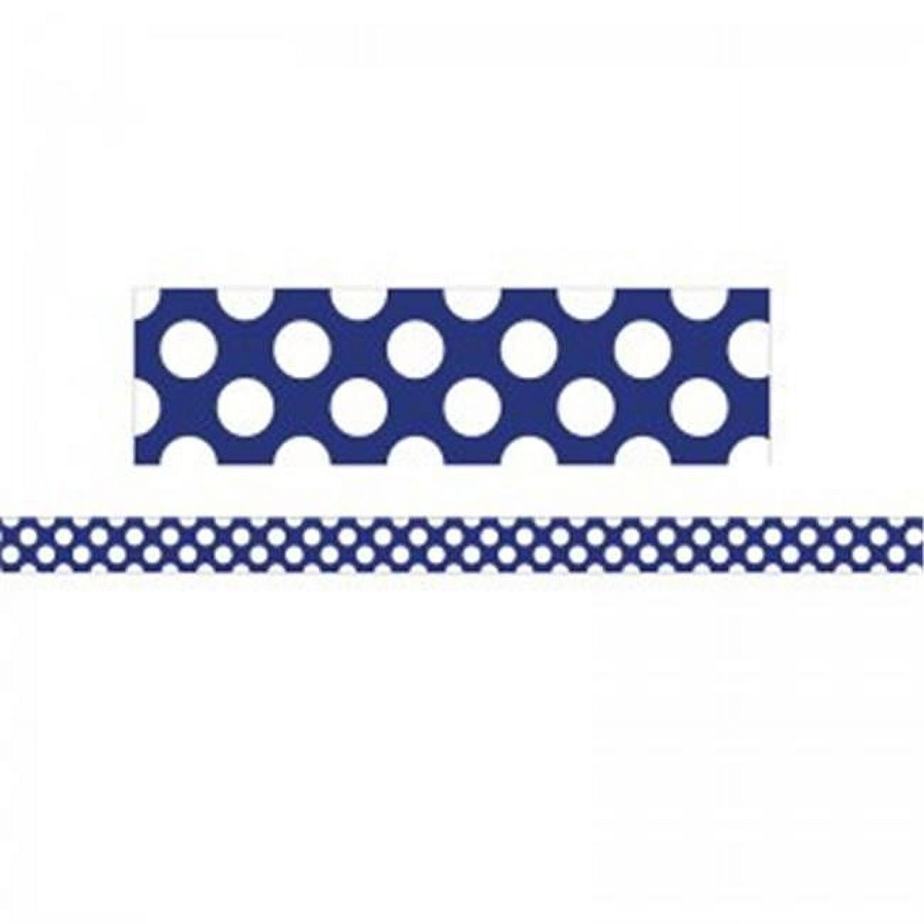 Polka Dot Straight Borders, Navy - Walmart.com