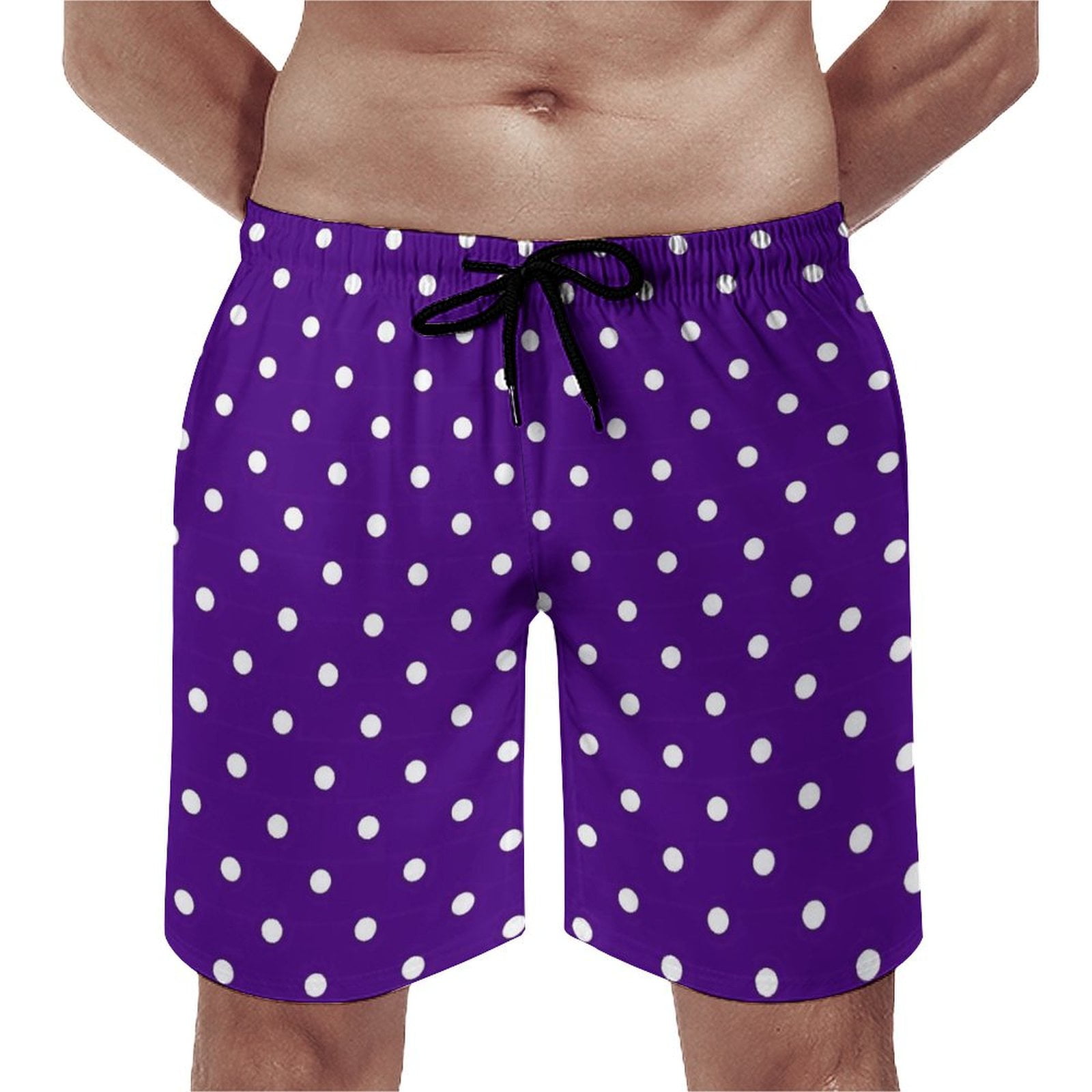Polka Dots Board Shorts Summer Classic Black and White Classic Board ...