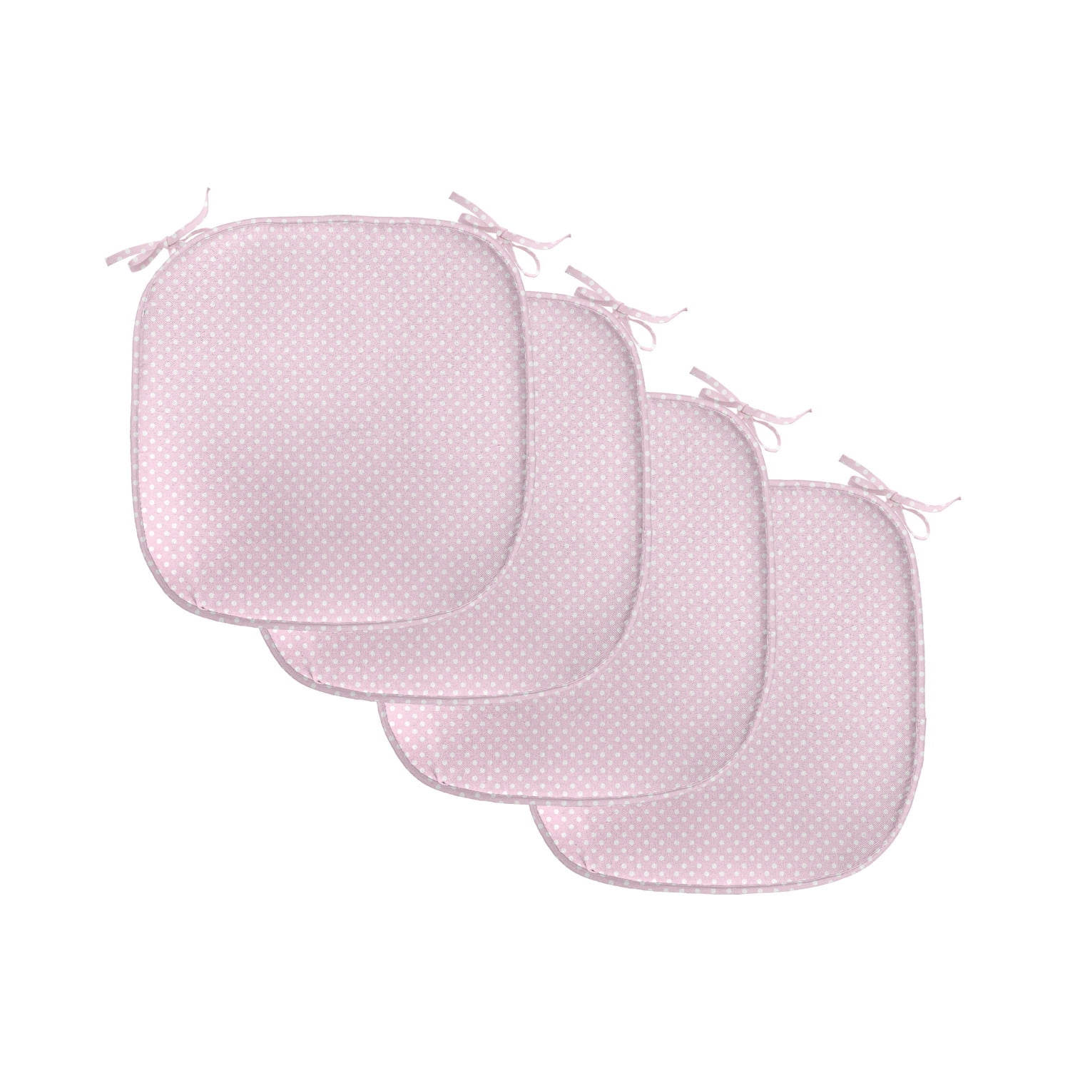 Polka Dots Chair Seating Cushion Set of 4, Tiny Little Retro Circles ...