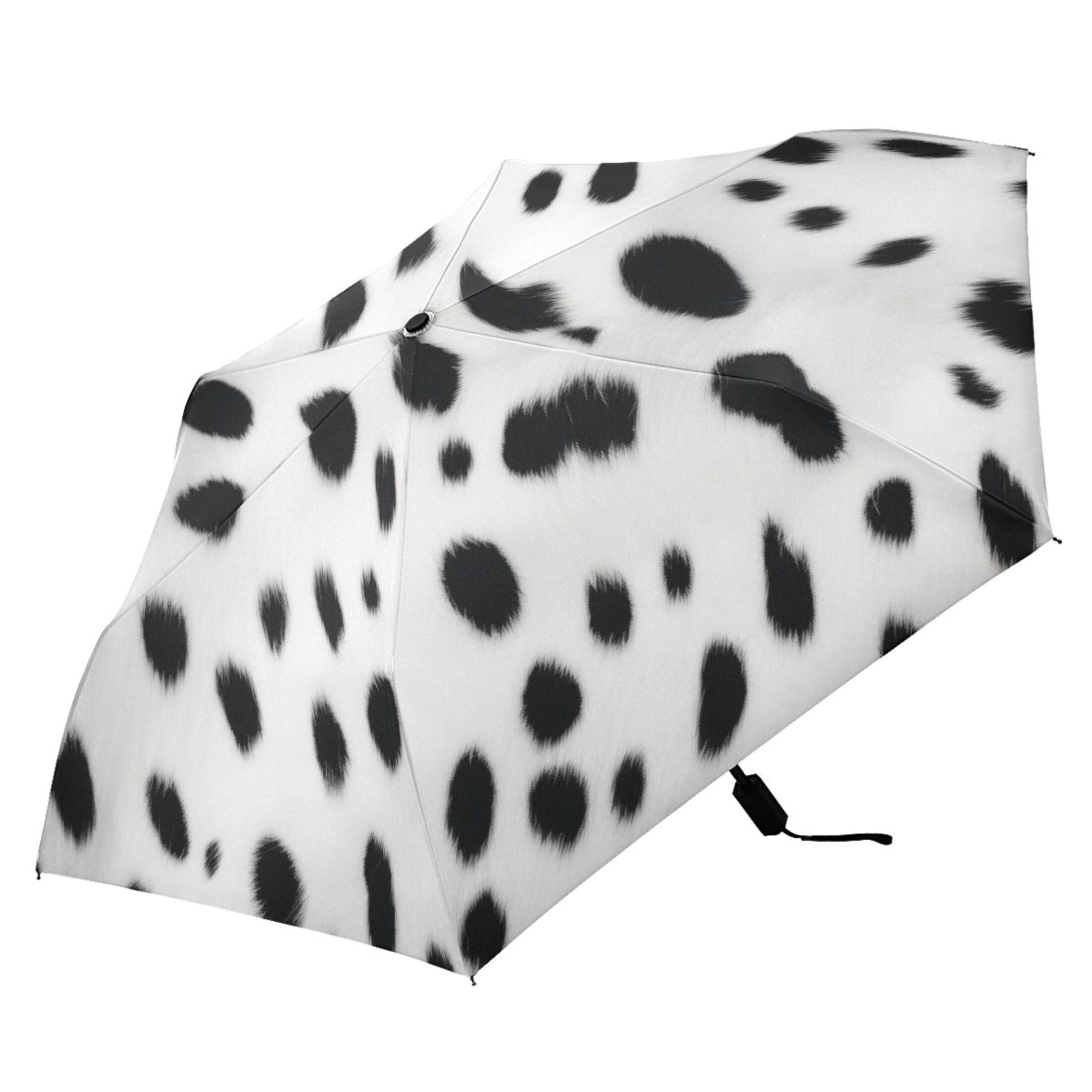 Polka Dots Compact Folding Umbrella for Rain Windproof Travel Umbrella ...