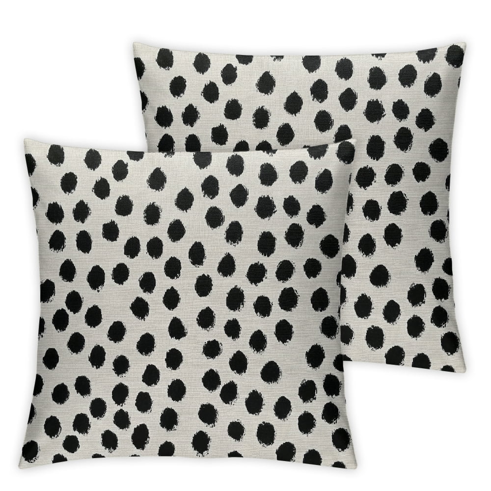 Polka Dots Decorative Throw Pillow Cover Case,Brush Strokes Dots ...