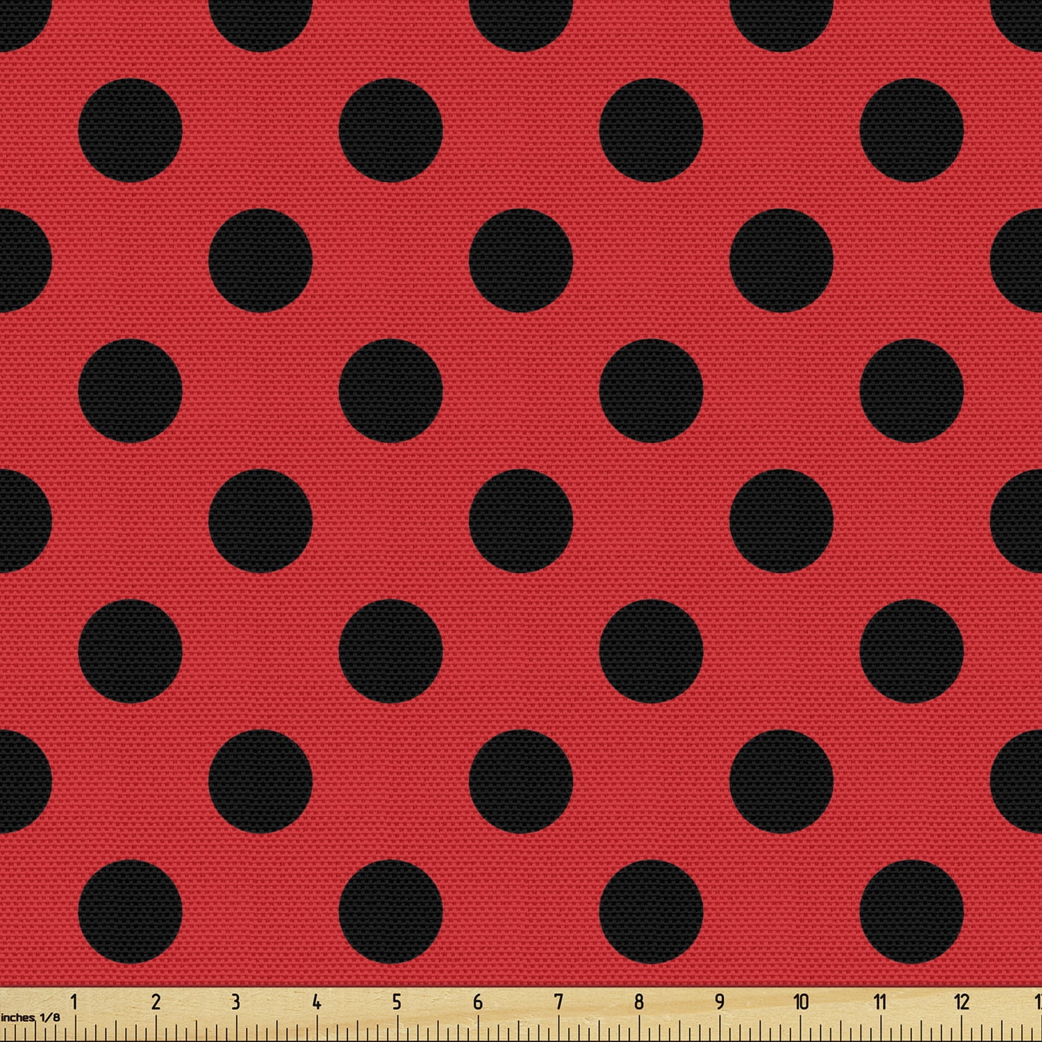 Ambesonne Polka Dots Fabric by the Yard Upholstery, Pop Art Oval Shapes ...
