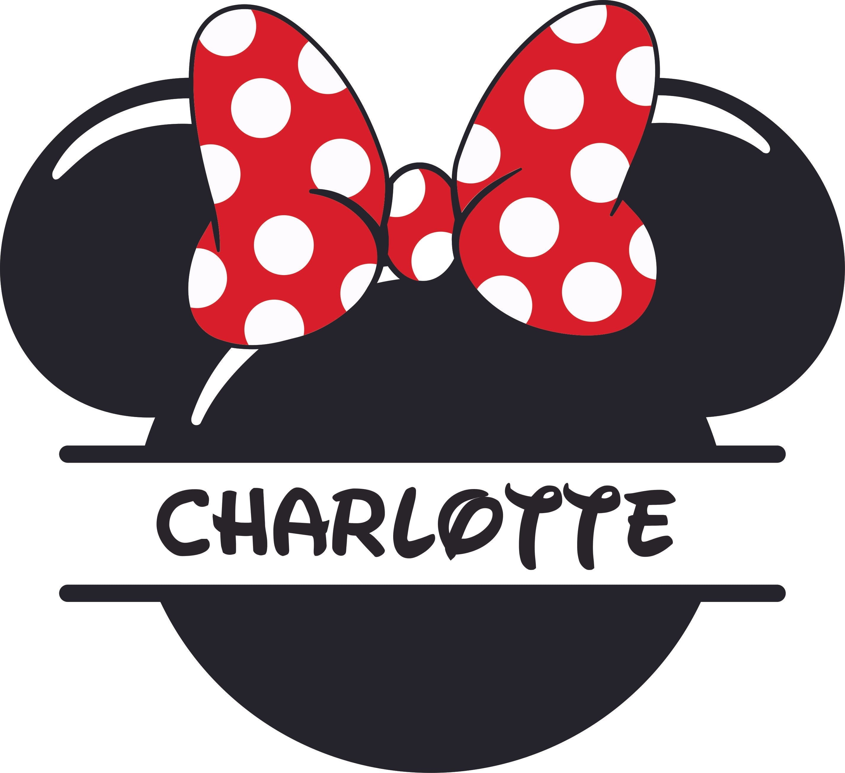 Polka Dots Minnie Mouse Cute Cartoon Customized Wall Decal - Custom ...