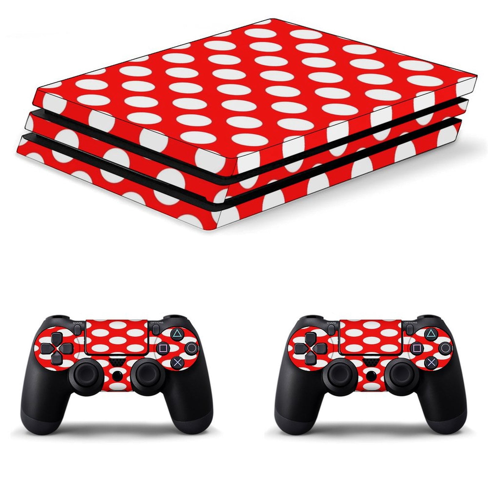 Polka Dots Red Polka Dots PS4/PS4 Pro/PS4 Slim Skin Sticker For Console ...