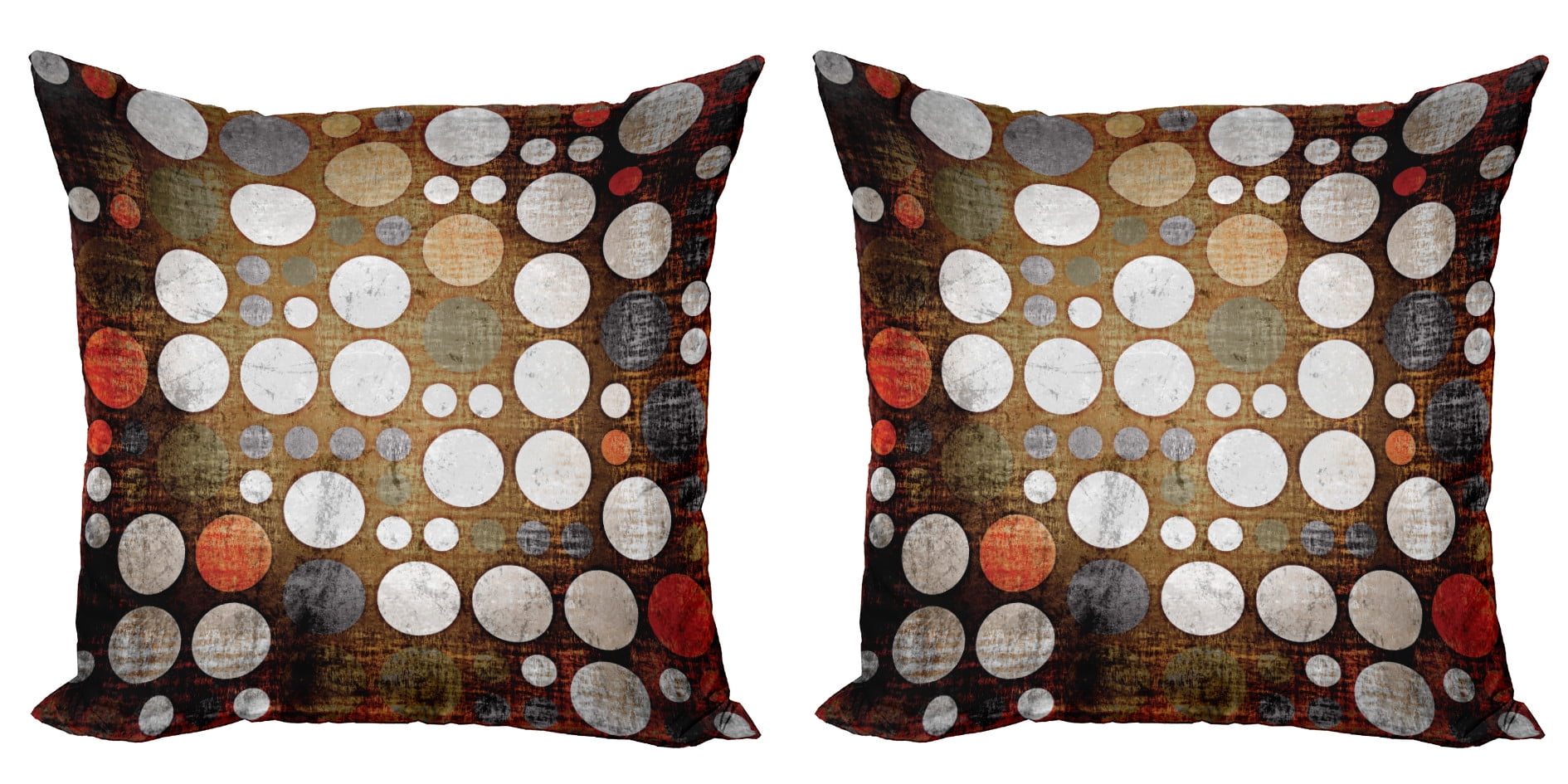 Ambesonne Vintage Throw Pillow Cover 2 Pack, Grunge Murk Elements, 20 ...