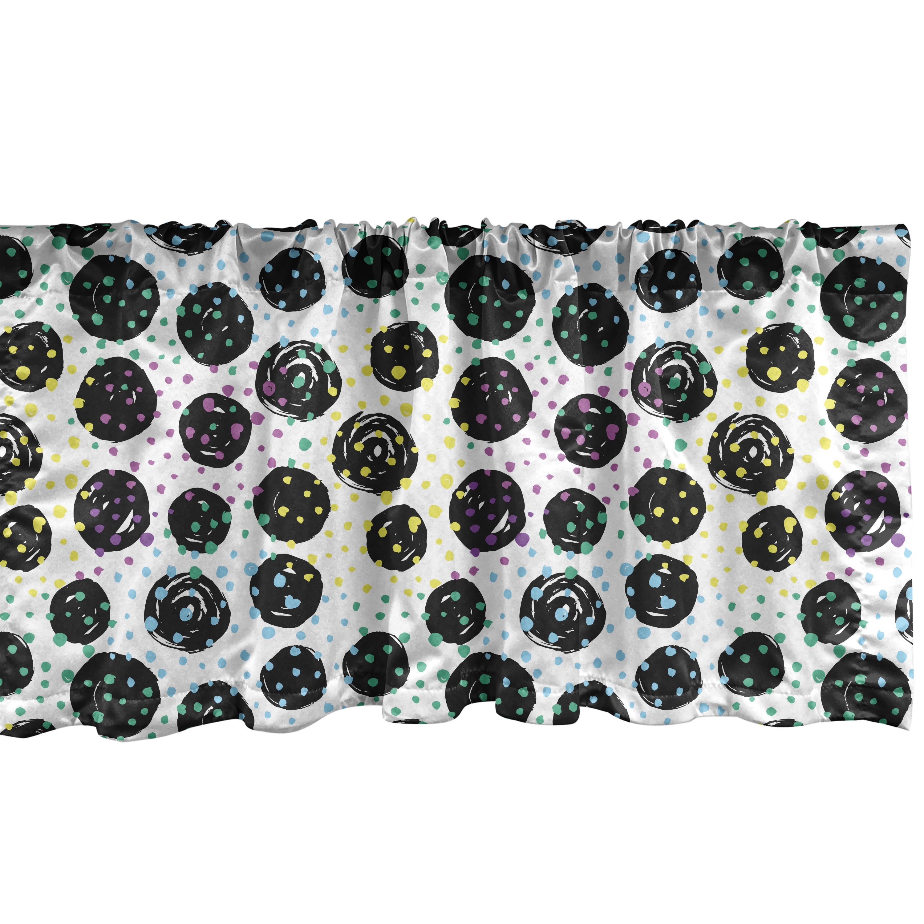 Polka Dots Window Valance Creative Style Pattern With Abstract Spots