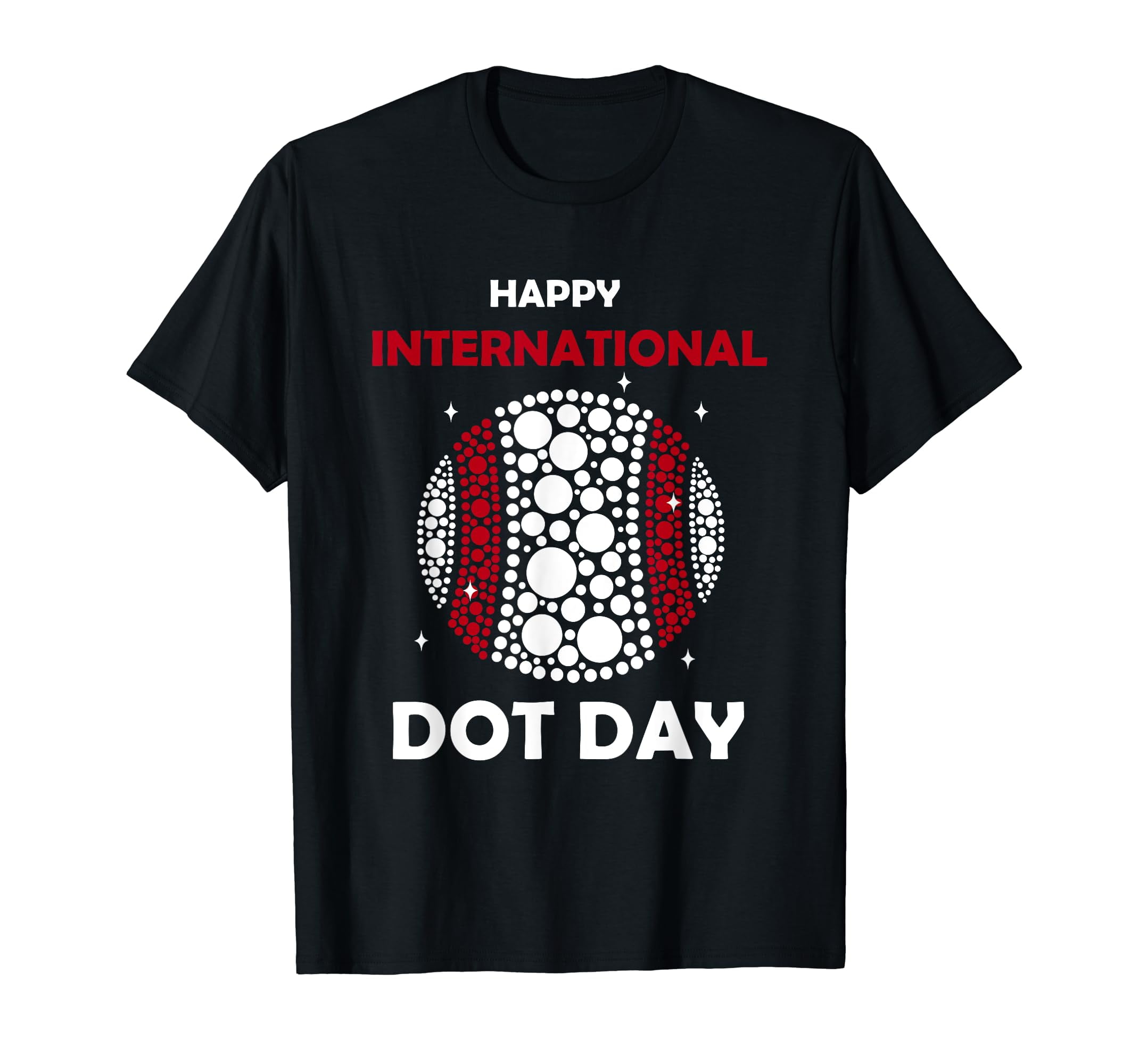 Polka dot baseball player Happy Dot Day Black T-Shirt - Walmart.com