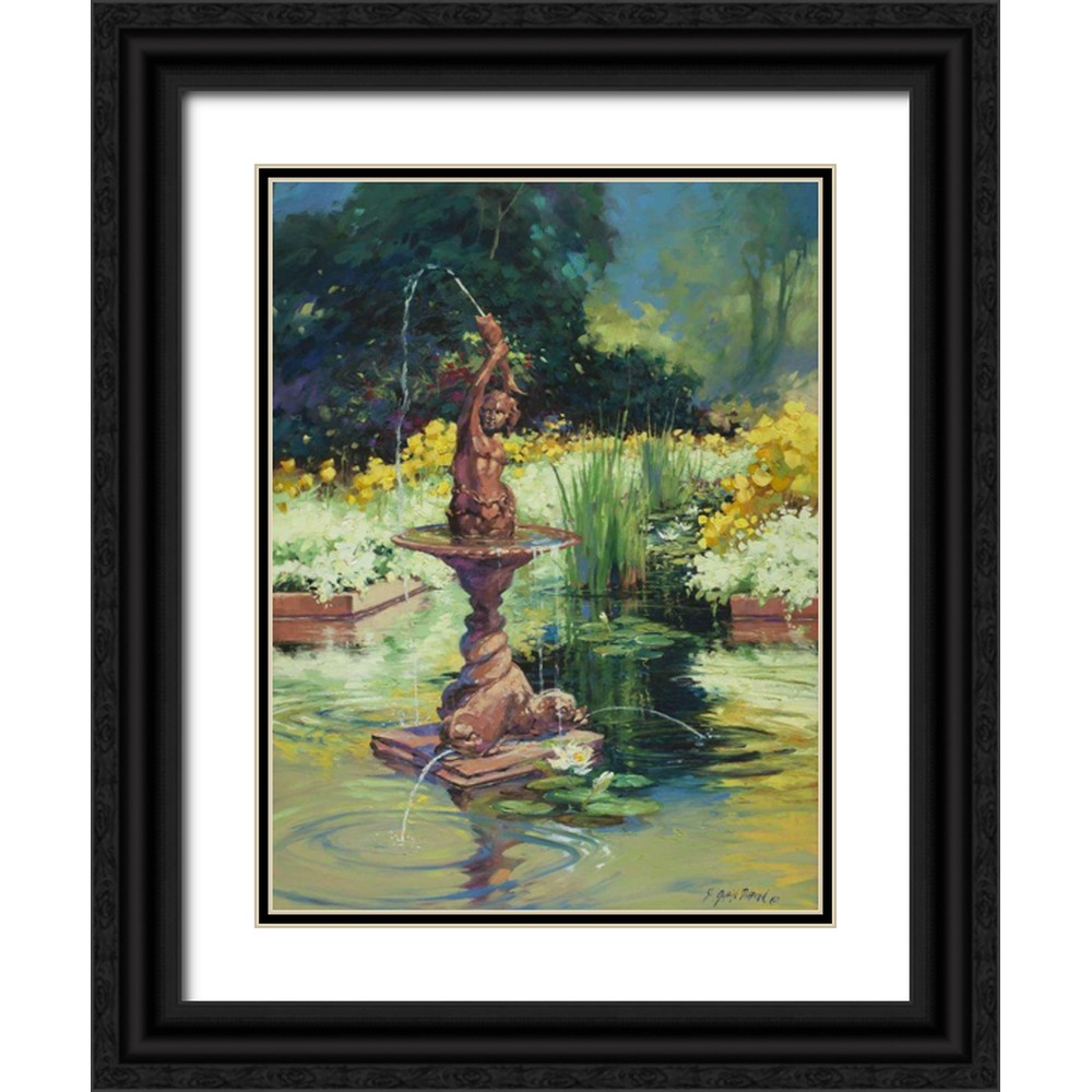 Pollard, Julie G. 12x14 Black Ornate Wood Framed with Double Matting ...