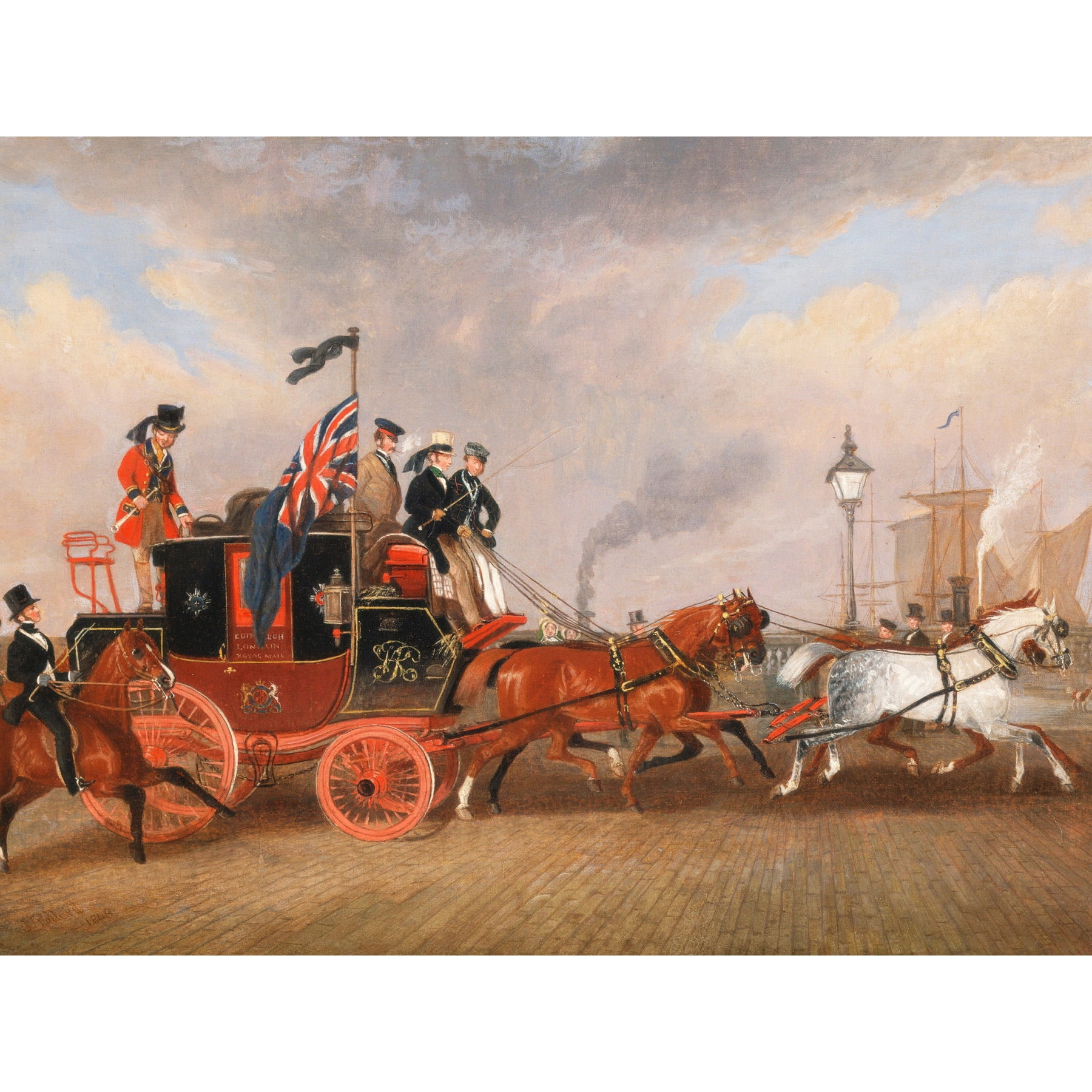 Pollard Last Mail Coaches Newcastle Tyne Painting Extra Large XL Wall ...
