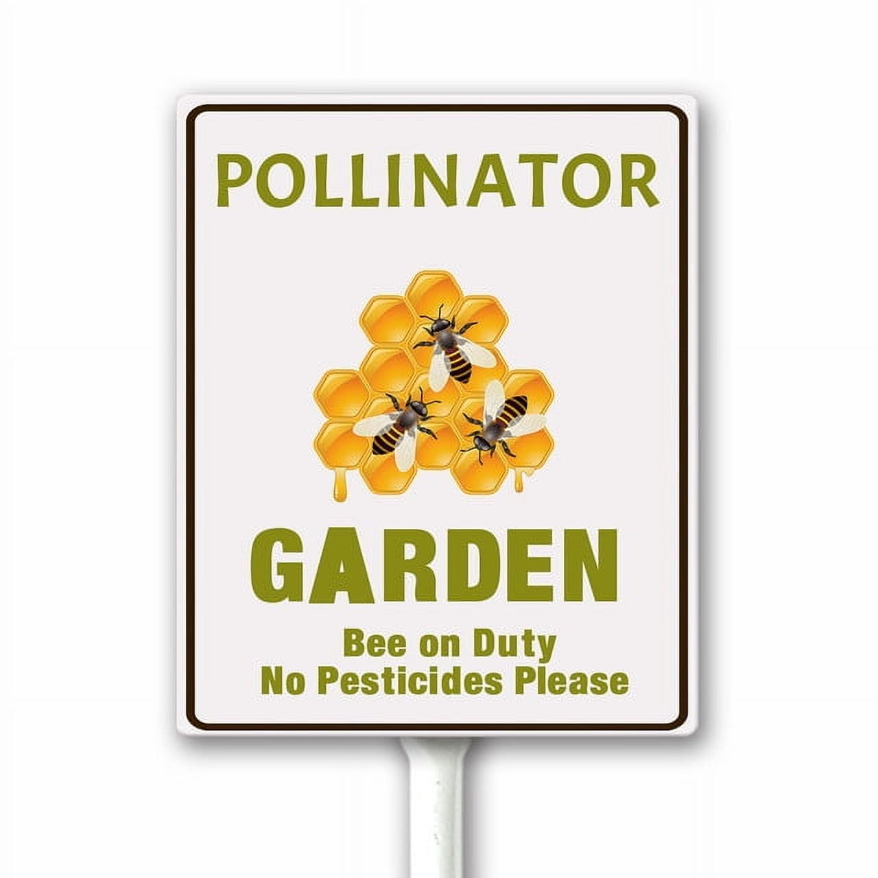 Pollinator Friendly Garden Sign, Pollinator Garden Sign With Stake,Bee ...