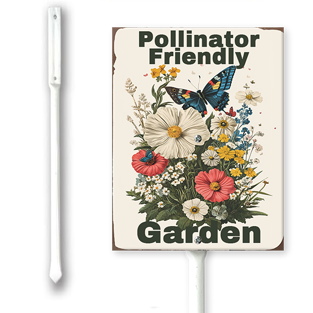 Pollinator Friendly Garden Yard Sign With Stakes Outdoor Lawn Yard ...