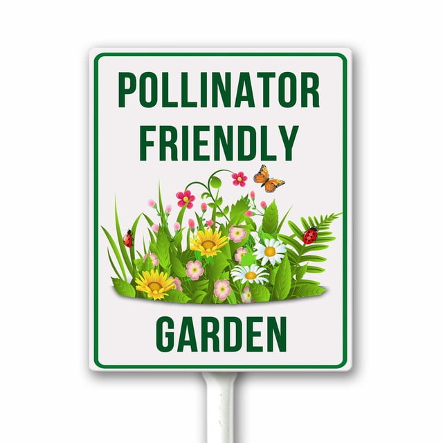 Pollinator Garden Sign With Stake, Pollinator Sign, Pollinator Habitat ...