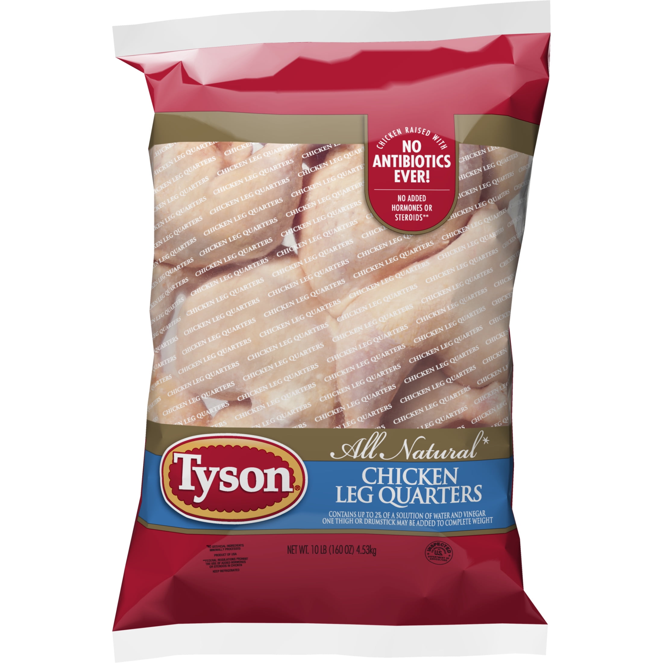 Tyson® Chicken Leg Quarters, 10 lb. - Walmart.com