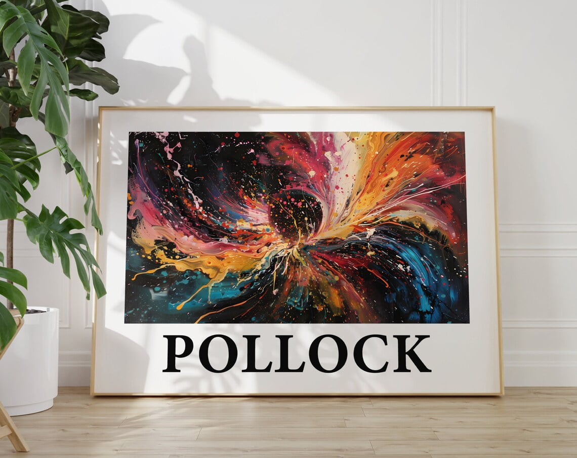 Pollock Poster - Colorful Wall Art As Pollock Print, Pollock Abstract ...