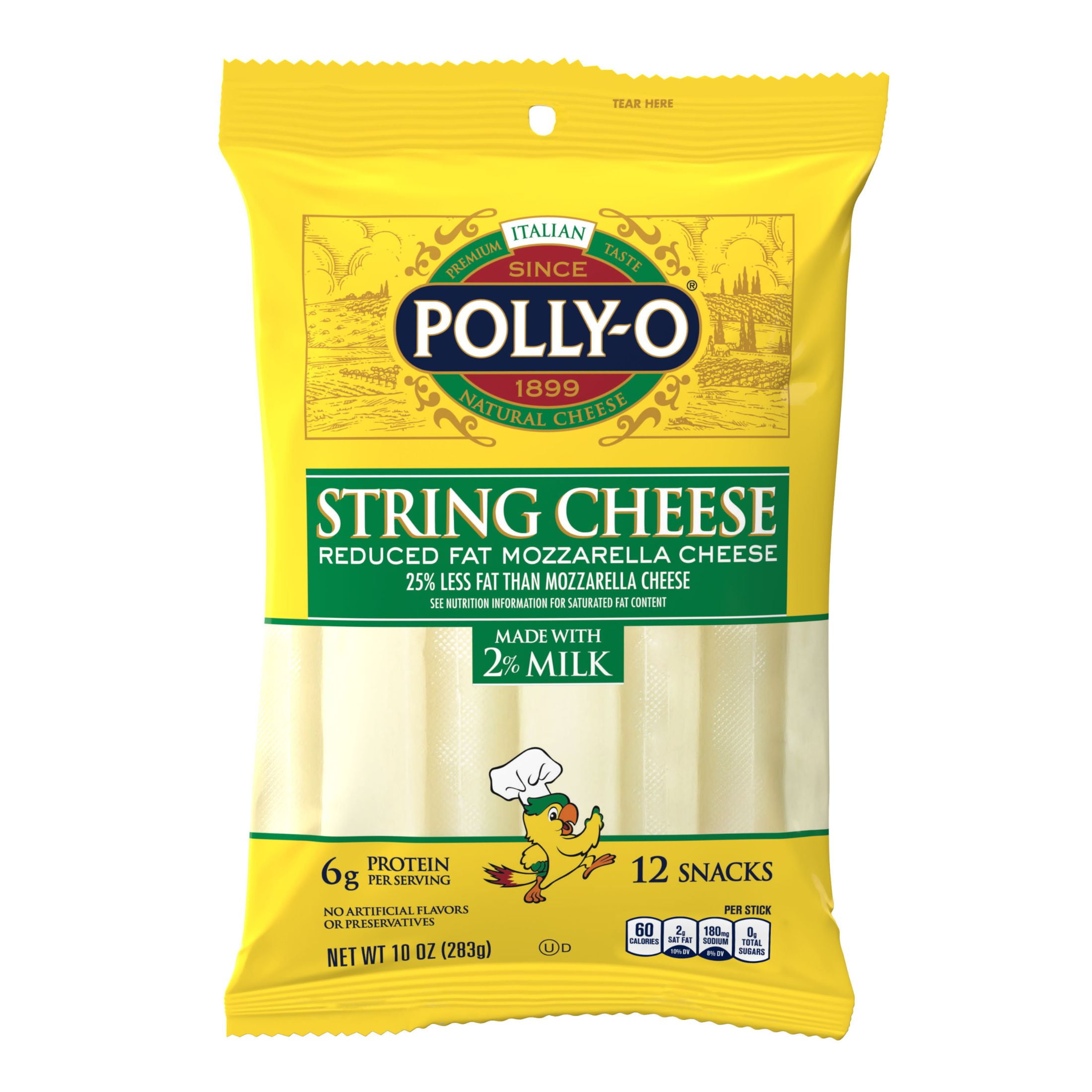 Polly-O, String Mozzarella Cheese Snacks, 12 Count (Keep Refrigerated ...