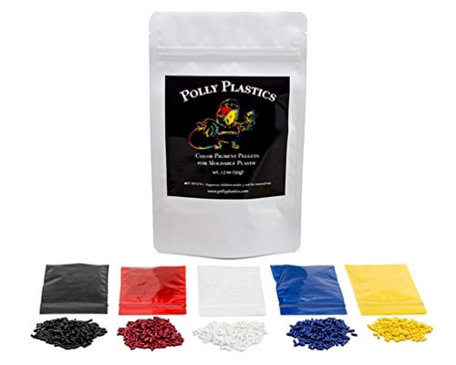 Polly Plastics Color Pellets for Moldable Plastic. Blue, Red, Yellow ...