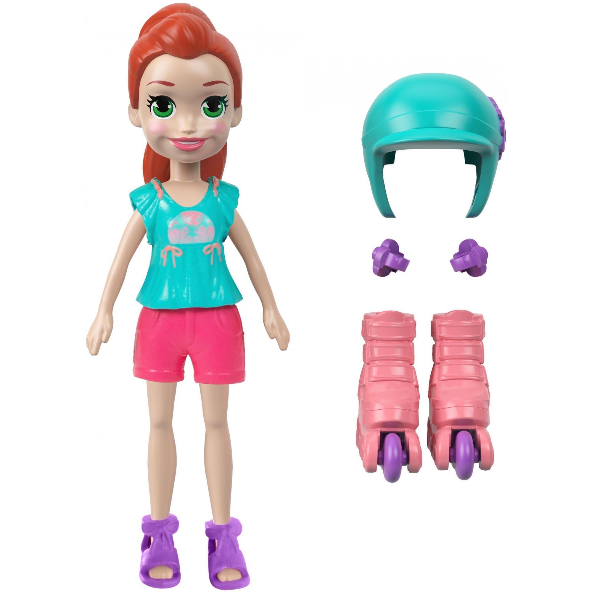 Polly Pocket Active Roller Chic Lila Adventure Doll - Walmart.com