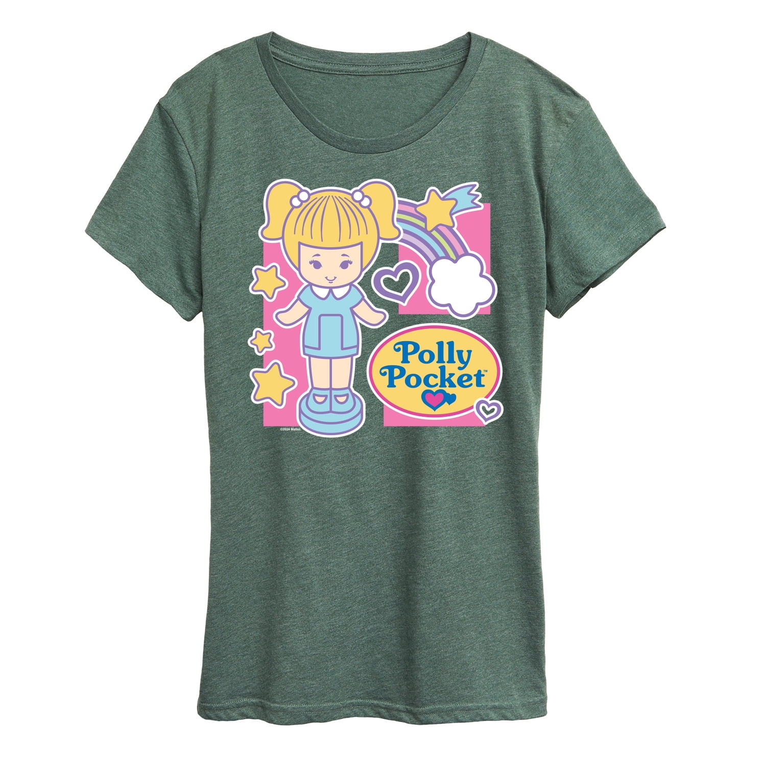 Polly Pocket - Blonde Retro Polly Doll - Women's Short Sleeve Graphic ...