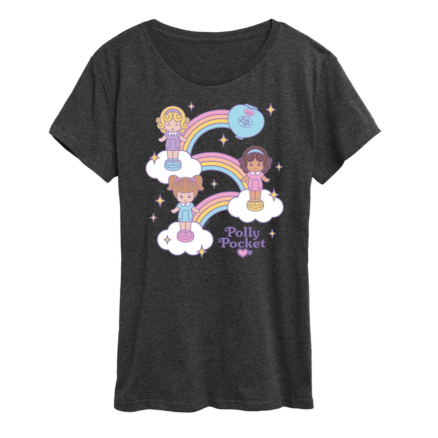 Polly Pocket - Polly And Friends Rainbows- Women's Short Sleeve Graphic ...