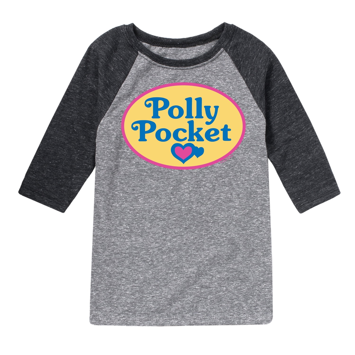 Polly Pocket - Polly Pocket Color Logo - Toddler And Youth Raglan ...