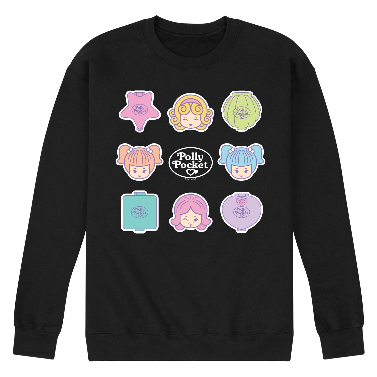 Polly Pocket - Polly Pocket Grid - Men's Crew Neck Fleece Pullover ...