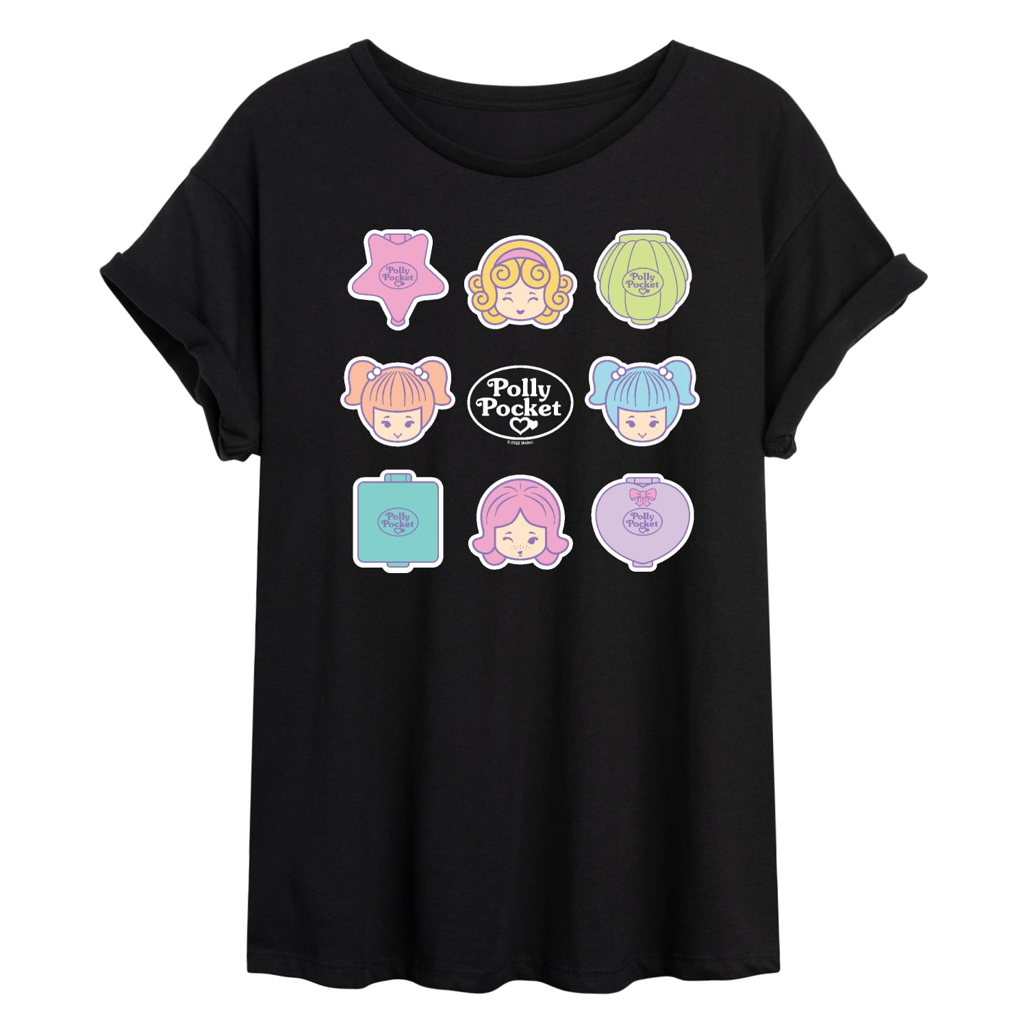Polly Pocket - Polly Pocket Grid - Women's Oversized Graphic T-Shirt ...