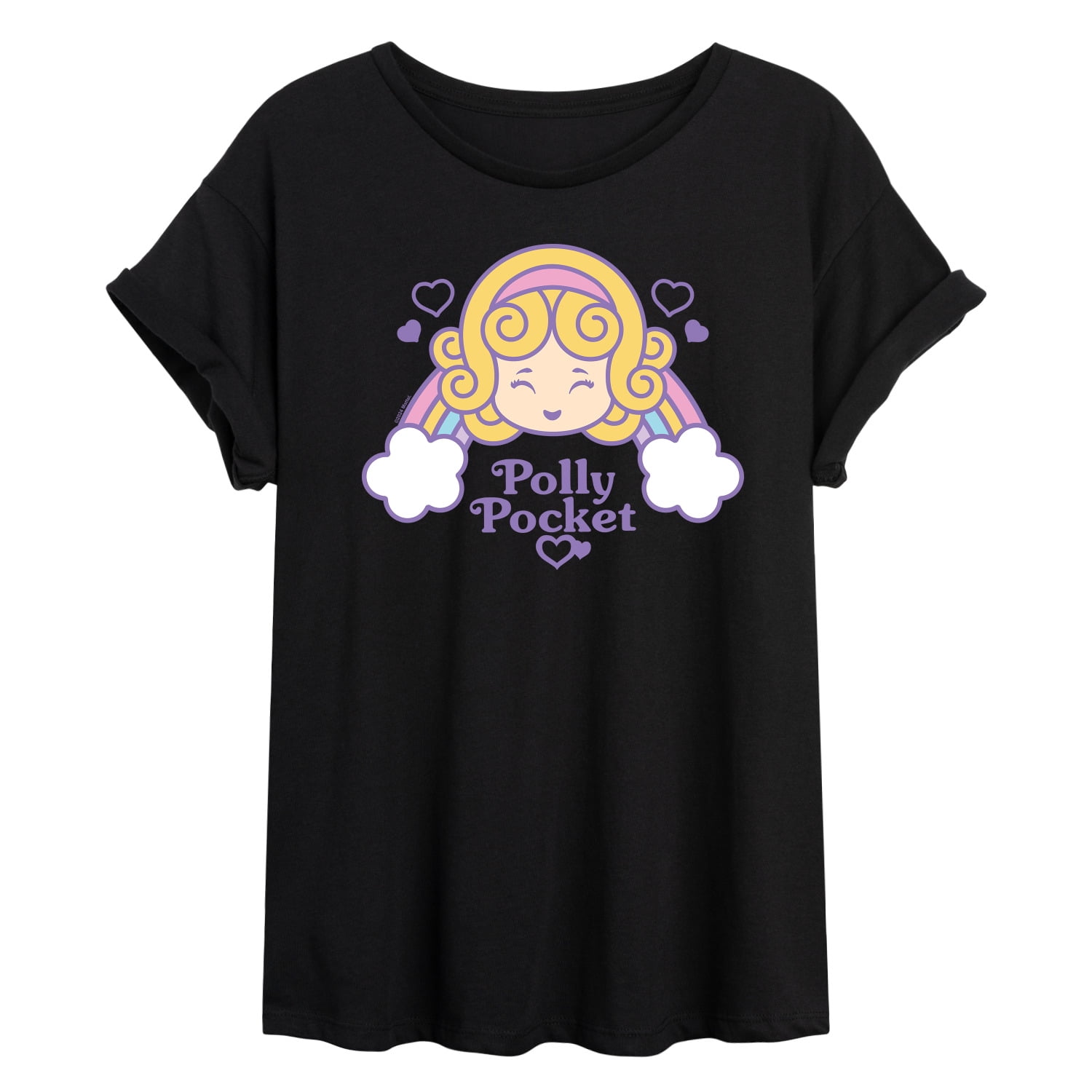 Polly Pocket - Polly Pocket Rainbow Hearts - Women's Oversized Graphic ...