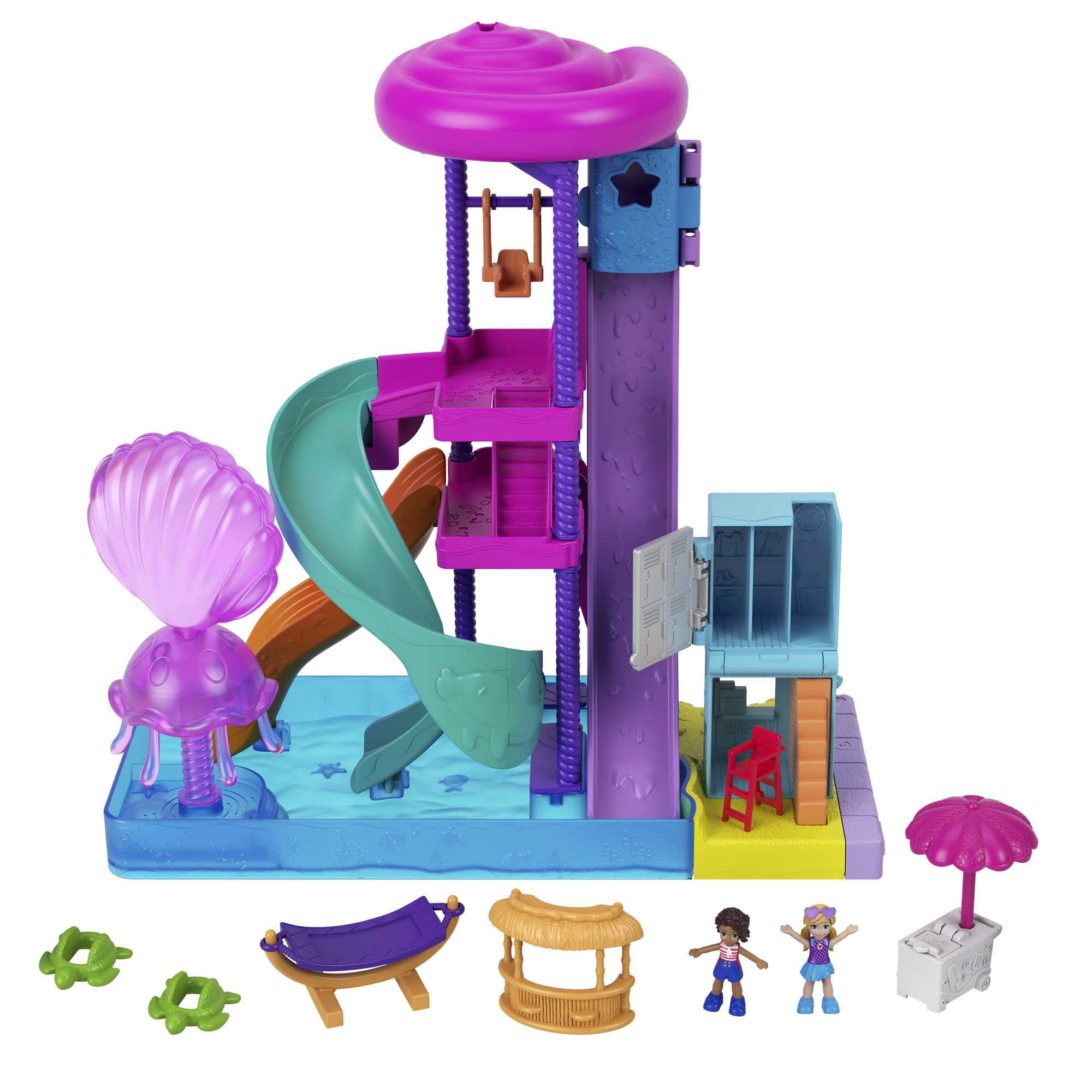 Polly Pocket Pollyville Splashy Super Slidin' Water Park Playset ...
