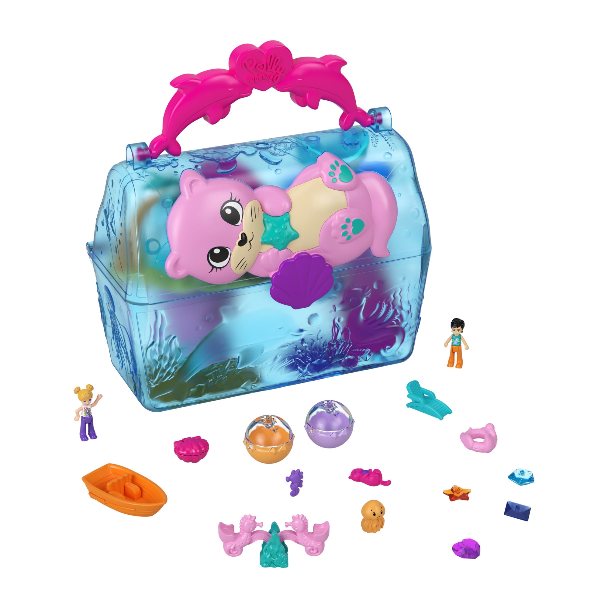 Polly Pocket Sparkle Cove Adventure Island Treasure Chest Playset with ...
