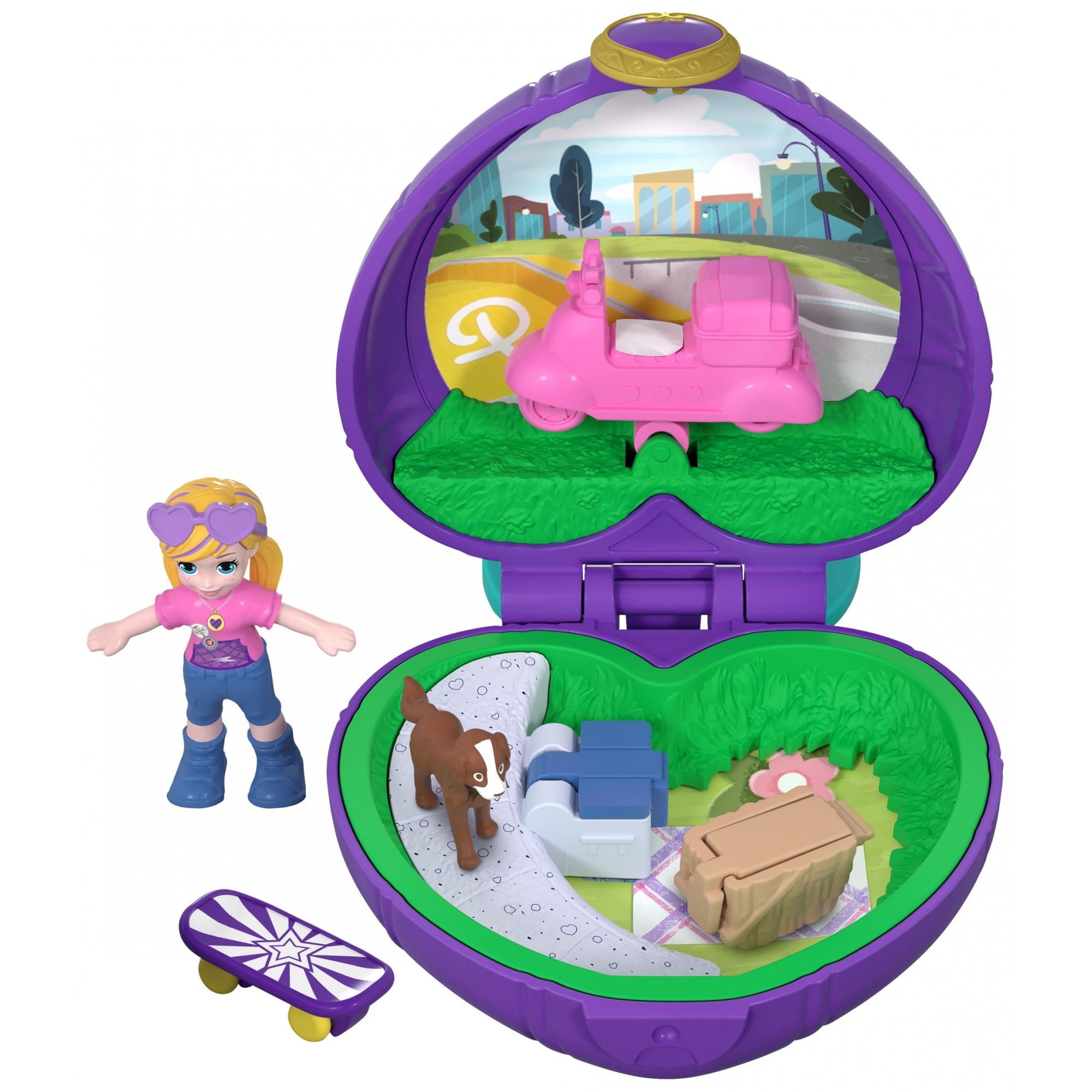 Polly Pocket Tiny Pocket Places Picnic Portable Compact - Walmart.com