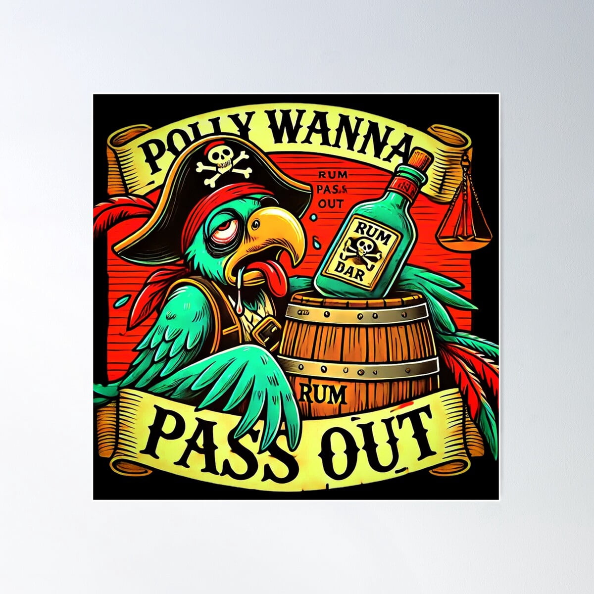 Polly Wanna Passout 4 Poster Wall Art, Modern Wall Decor For Living ...