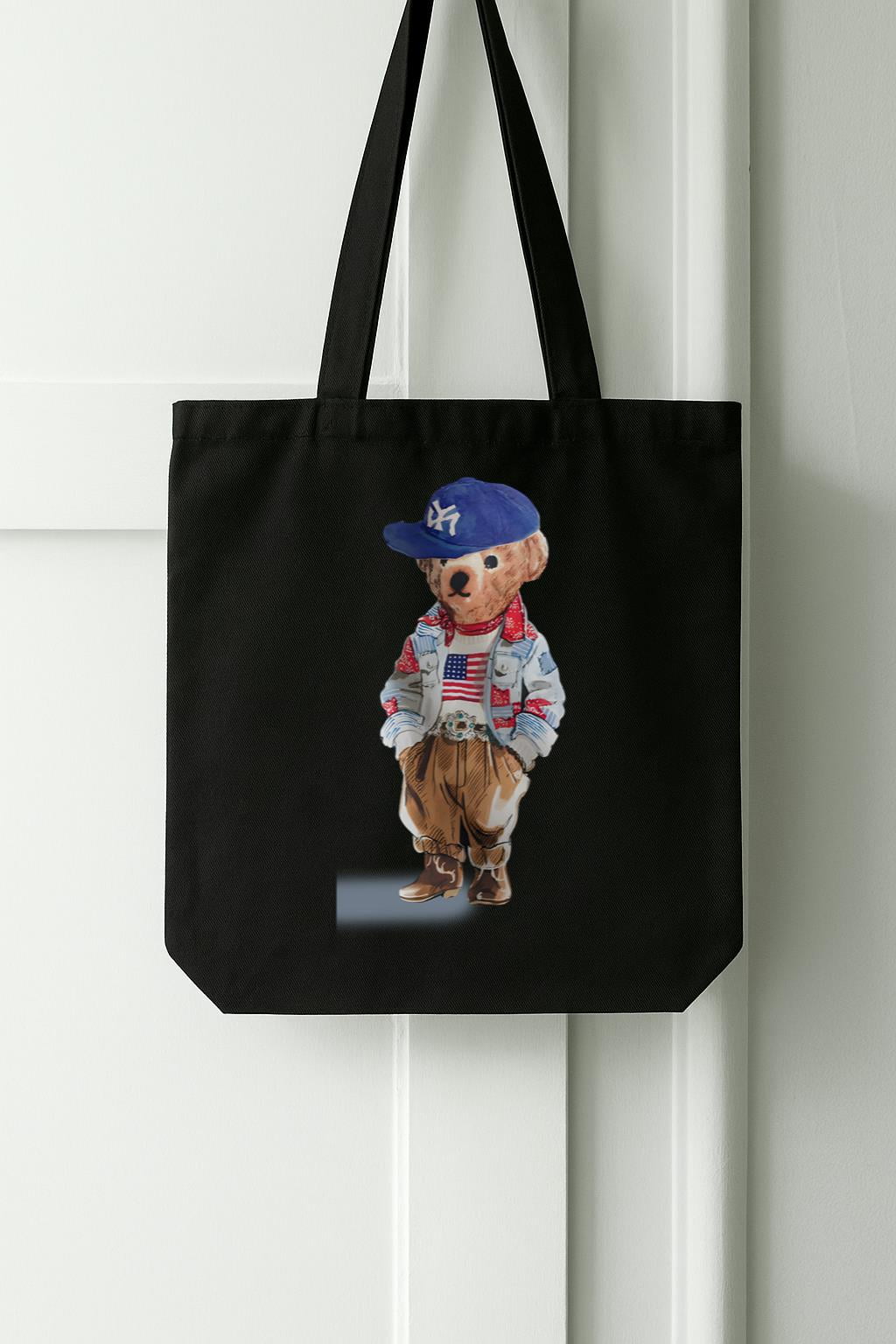 Polo Bear with NY Cap Tote Bag Polo Bear Ralph Lauren and New Era Cap ...