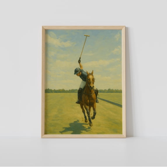Polo Player Print Equestrian Wall Art For Sporty & Elegant Interiors ...