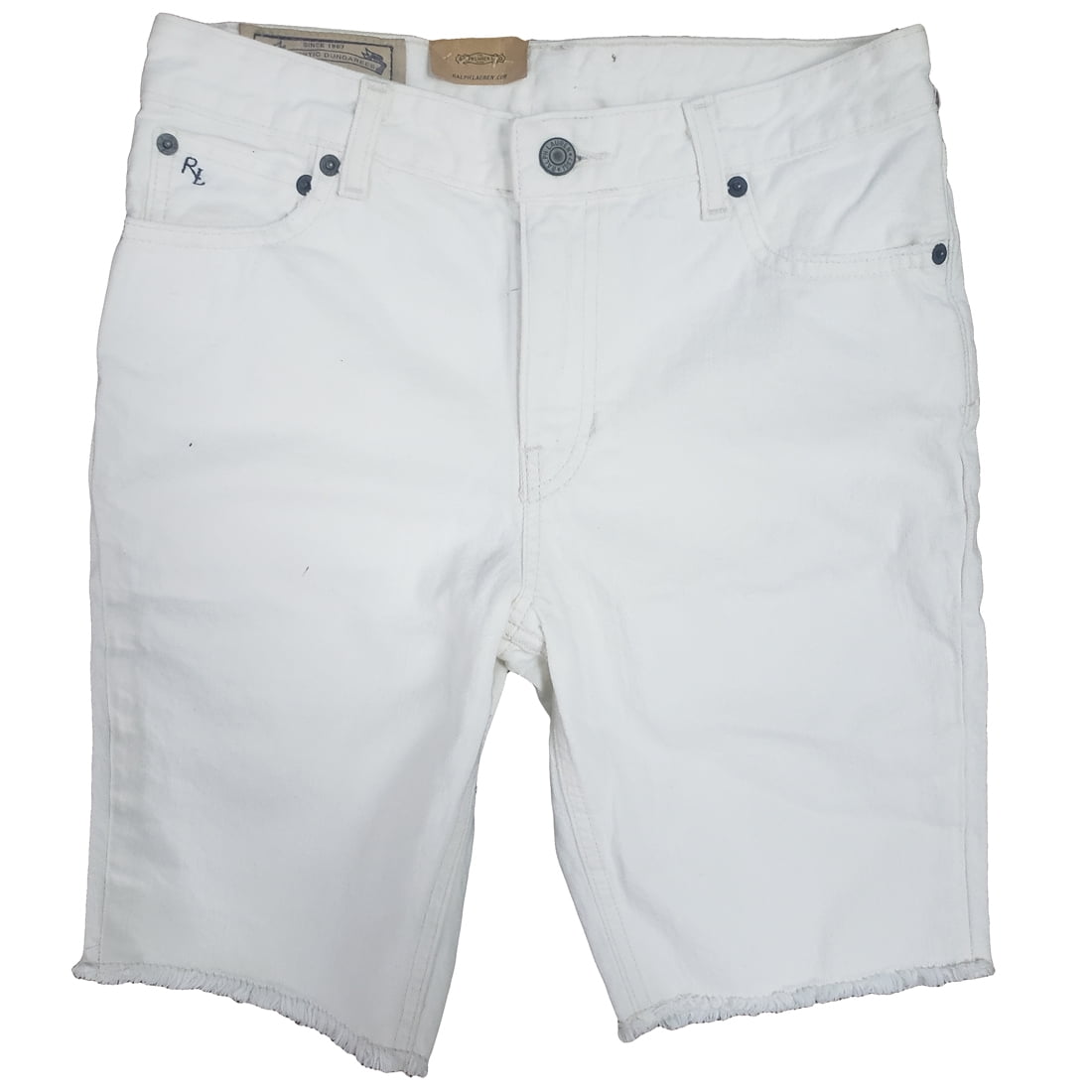 Polo Ralph Lauren Boy's Denim The Slouch 100% Cotton Jean Shorts, White ...
