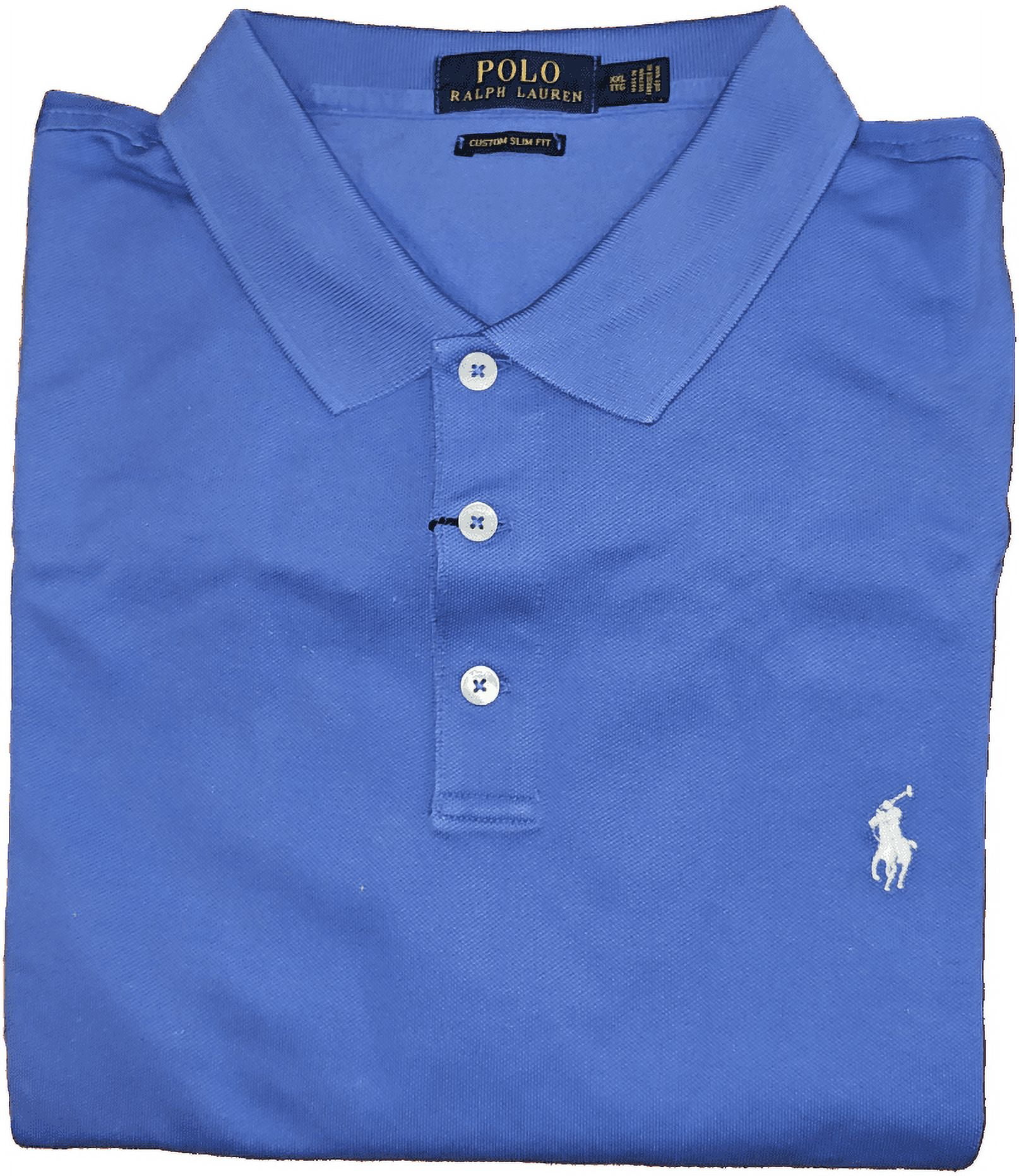 Polo Ralph Lauren Custom-Slim Fit Solid Mesh Polo Shirt XXLarge (Scotts Blue) - Walmart.com