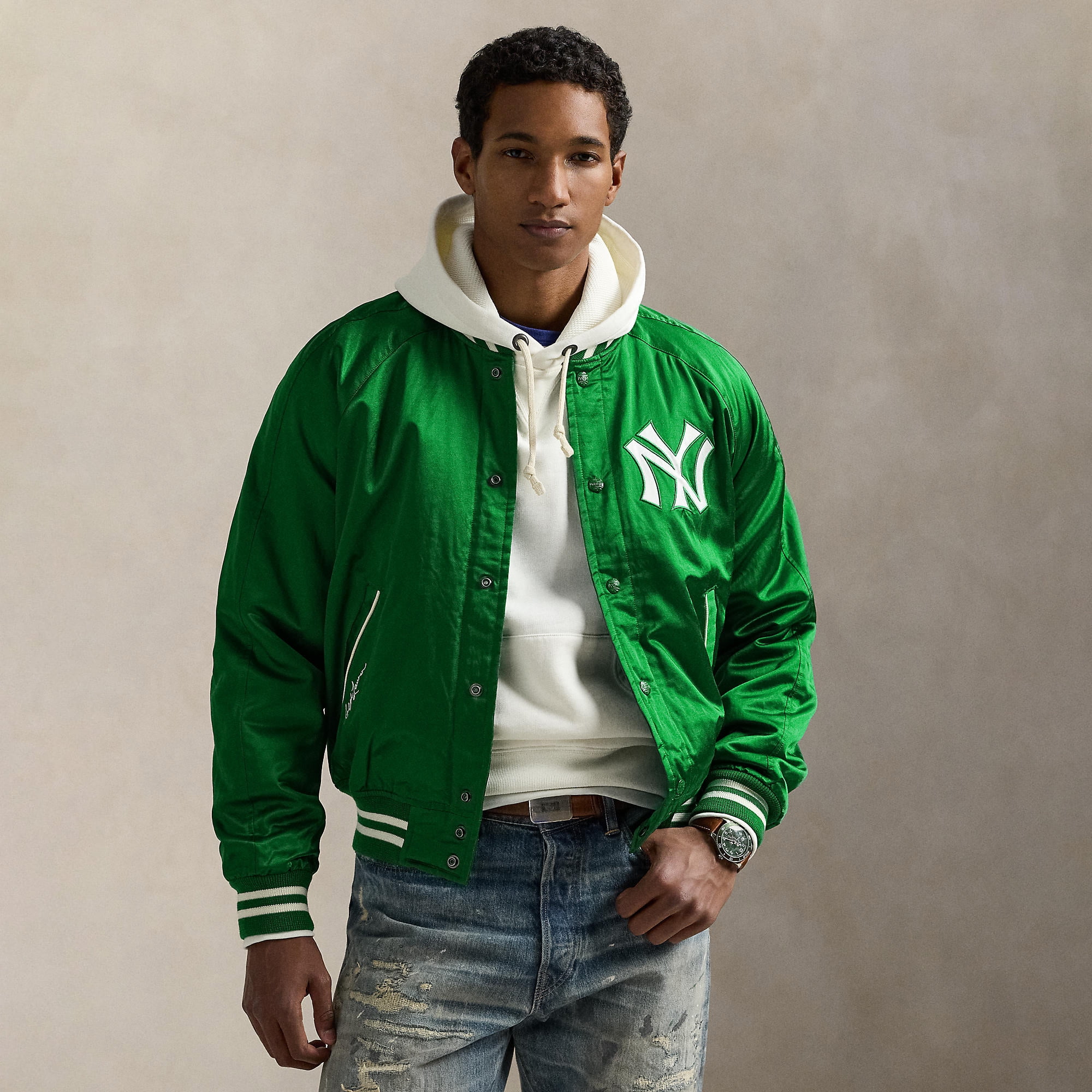 Polo Ralph Lauren Green Yankees Satin Jacket - Walmart.com