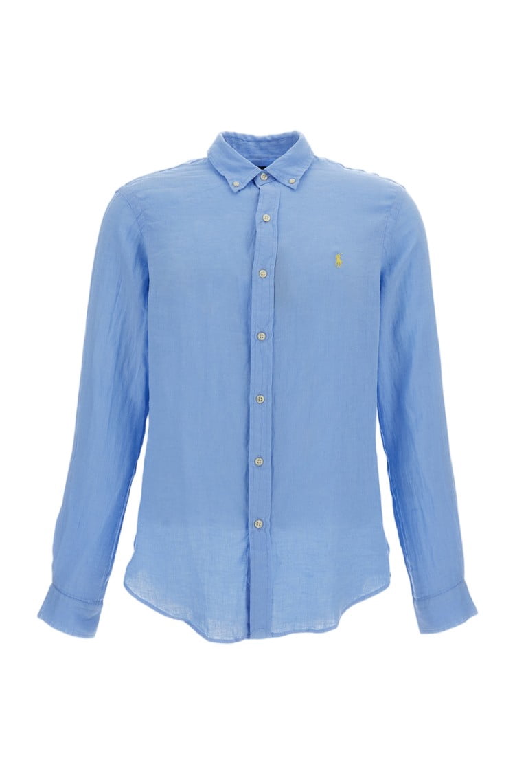 Polo Ralph Lauren Light Blue Linen Button-Down Shirt (Men's) - Walmart.com