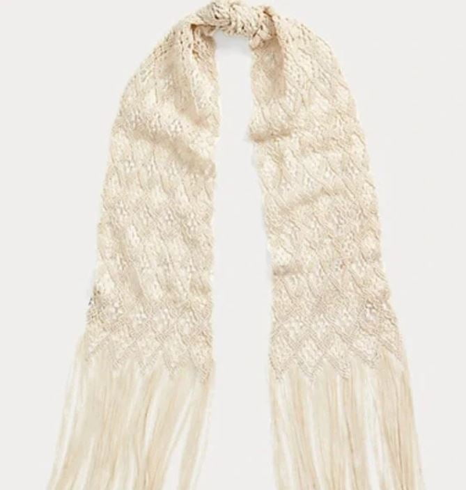 Polo Ralph Lauren Macrame Scarf in Andover Cream - Walmart.com