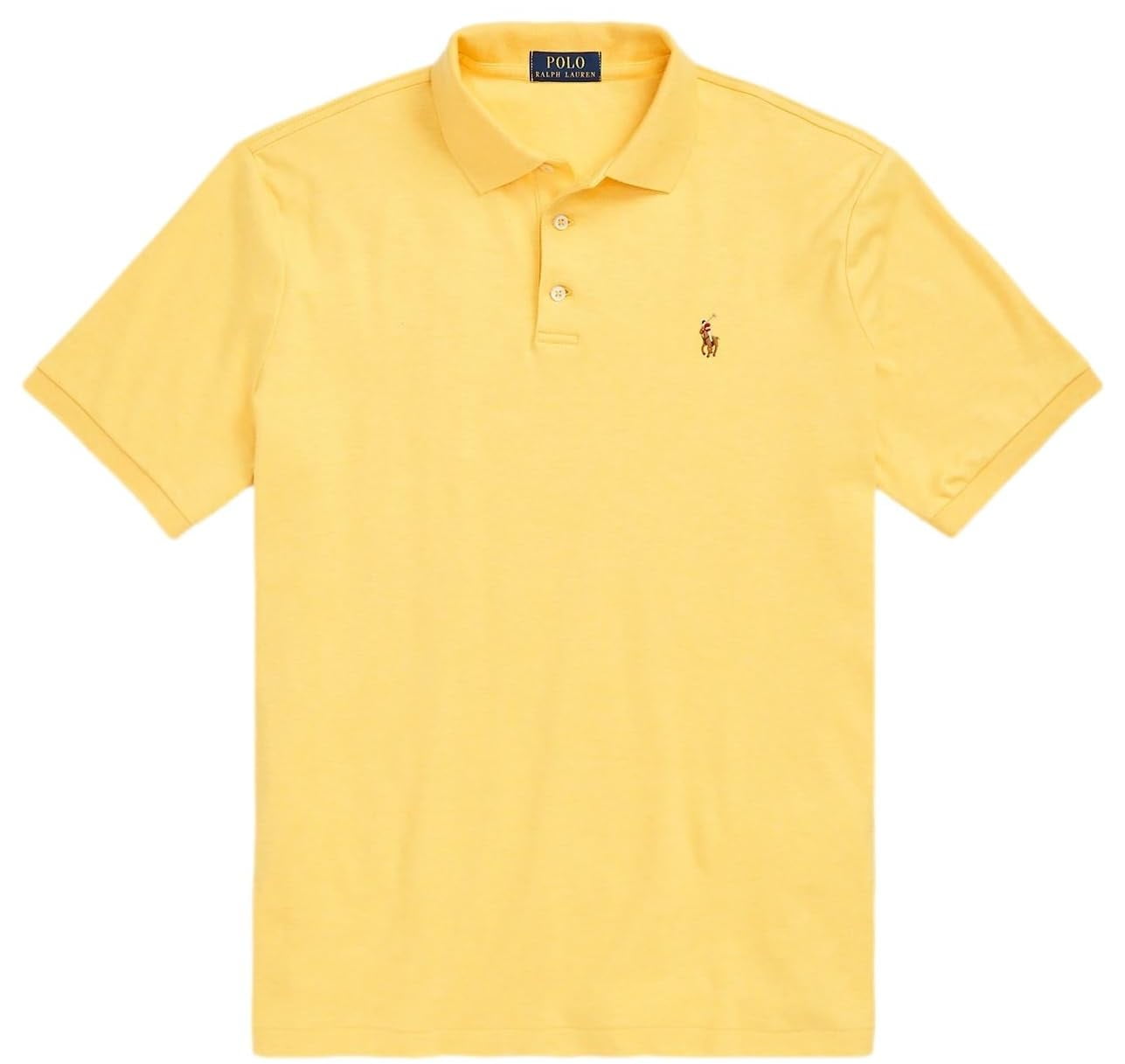 Polo Ralph Lauren Men Medium Fit Interlock Polo Shirt YellowHtrSigPny ...
