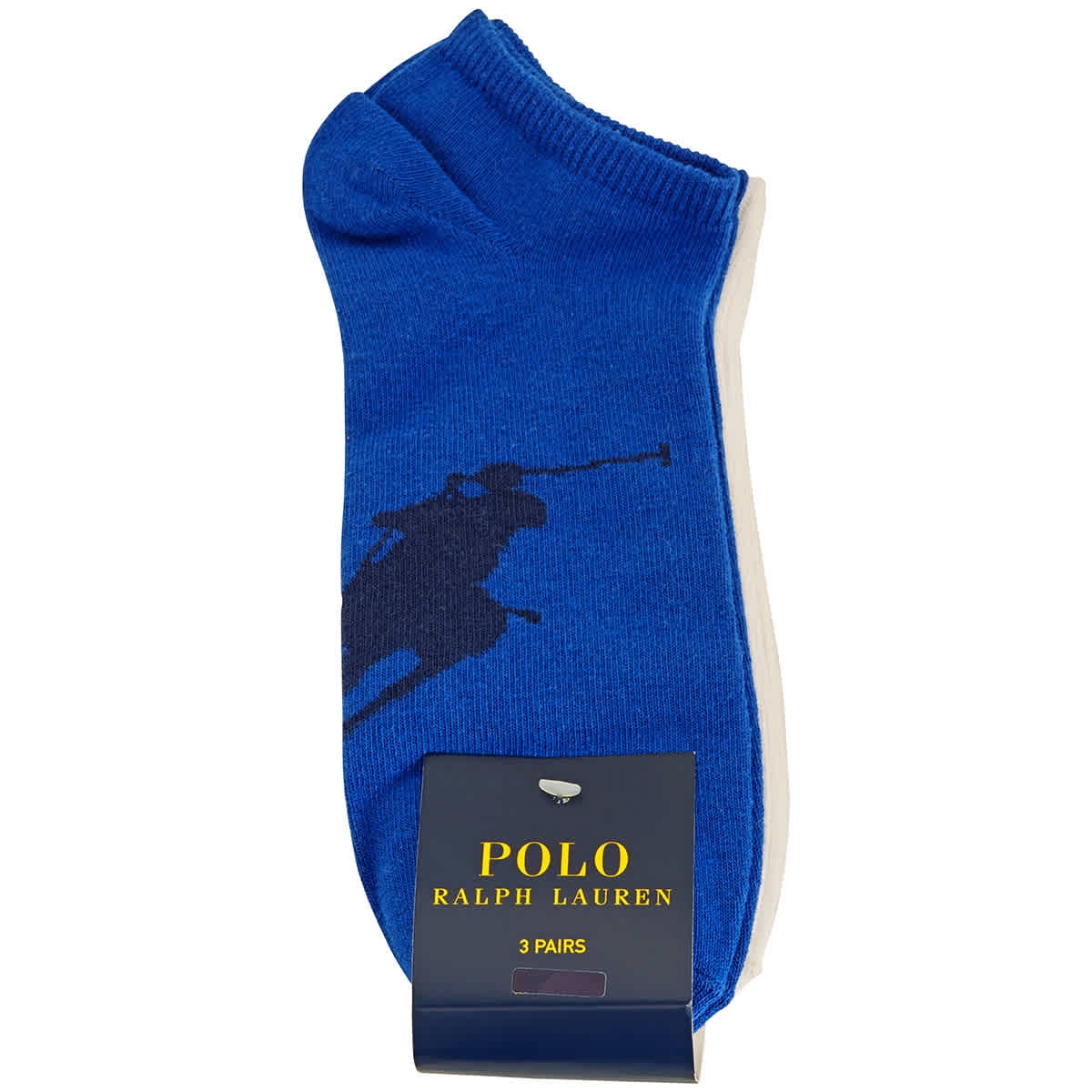Polo Ralph Lauren Men's Athletic Big Polo Player Sole 3 Pack Socks Blue ...