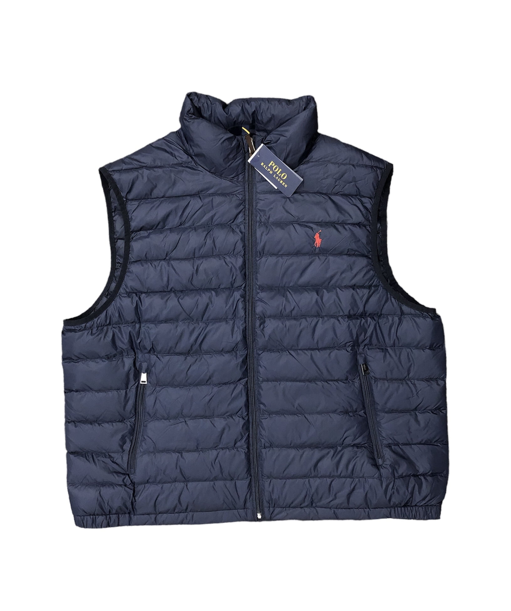 Polo Ralph Lauren Men's Aviator Navy Big & Tall Puffer Polo Logo Vest ...