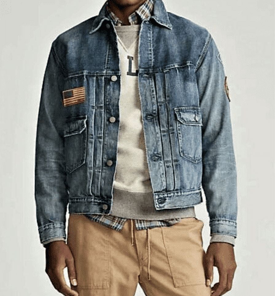Polo Ralph Lauren Men's Big & Tall Sportsman Denim Distressed Patch ...