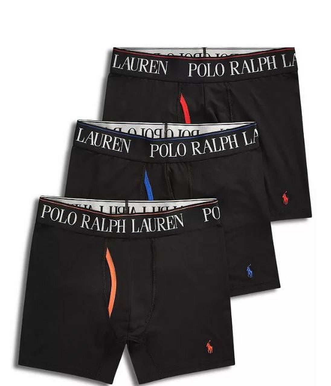 Polo Ralph Lauren Men's Black 4D Flex Cooling Boxer Briefs 3 Pack ...