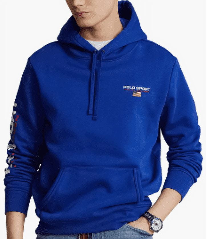 Polo Ralph Lauren Men's Blue/White Sport Fleece Hoodie, 2LT - Walmart.com