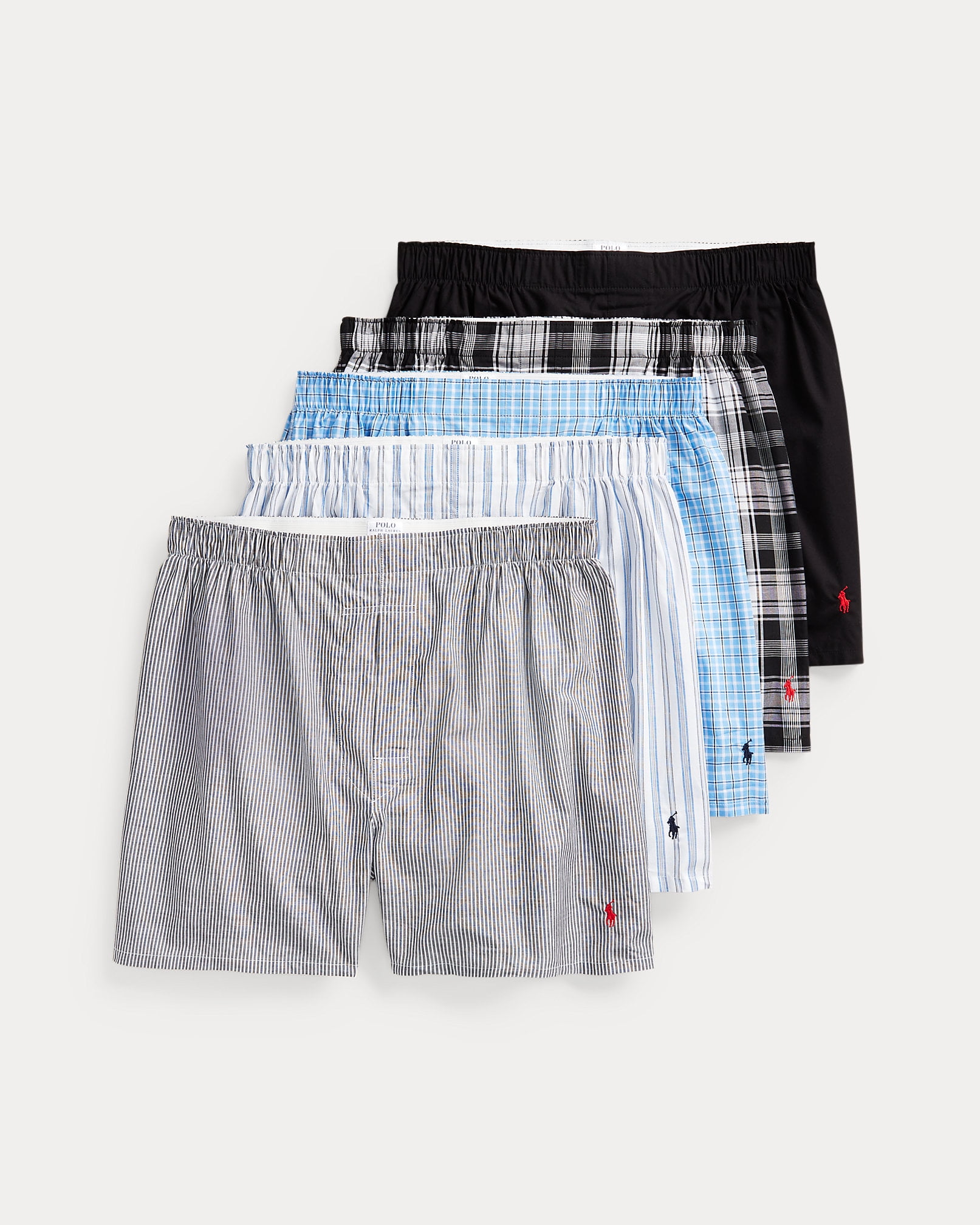 Polo Ralph Lauren Men's Classic Fit Woven Boxers 5 Pack Large - Walmart.com