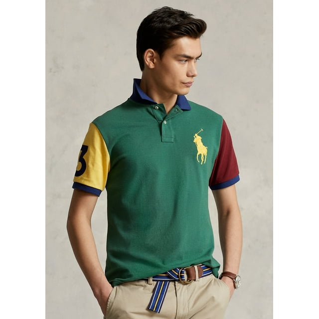 Polo Ralph Lauren Men's Custom Slim Fit Big Pony Mesh Polo Shirt - Medium - Walmart.com