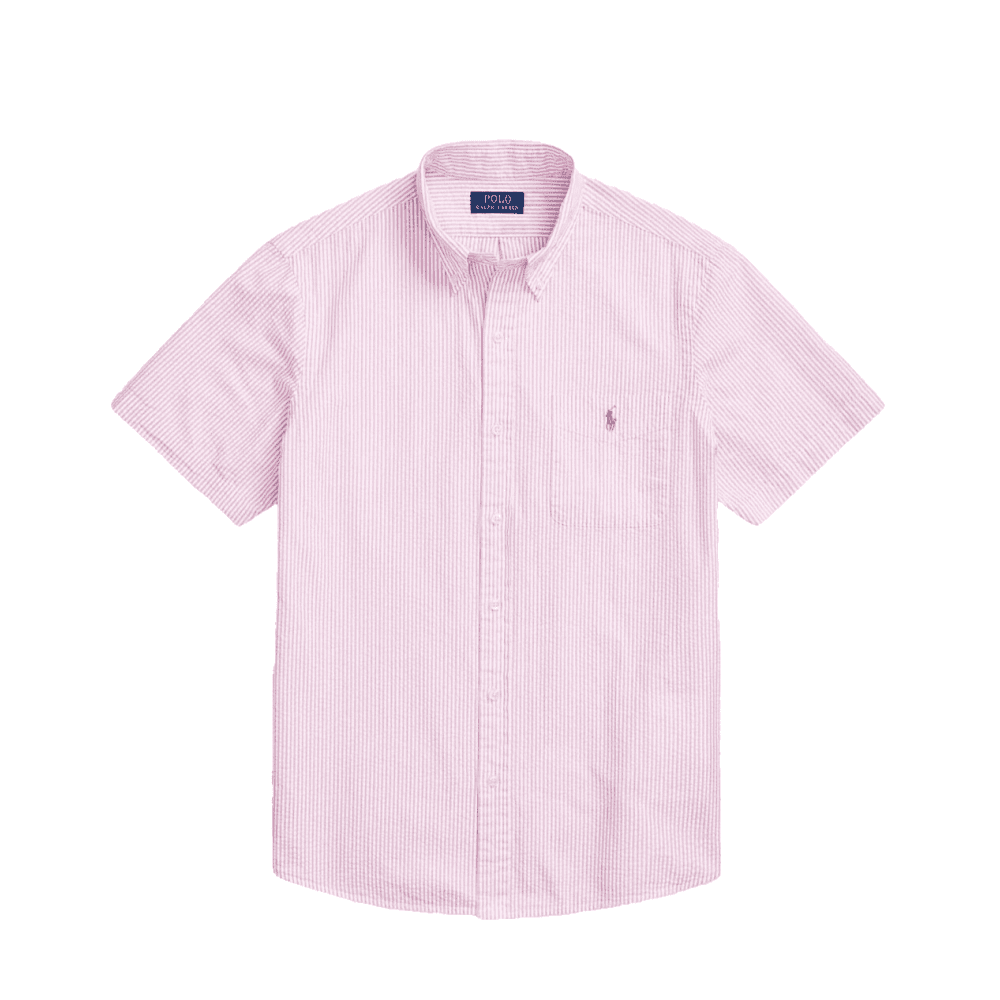 Polo Ralph Lauren Men's, RL Prepster Classic Fit Seersucker Shirt, Rose/White, M - Walmart.com
