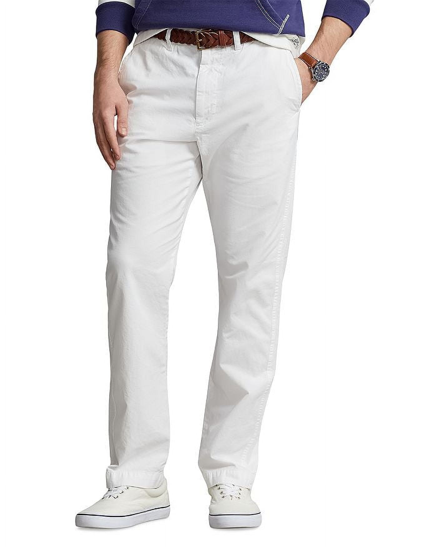Polo Ralph Lauren Mens Salinger Straight Fit Chino Pants White 42 x 32 - Walmart.com