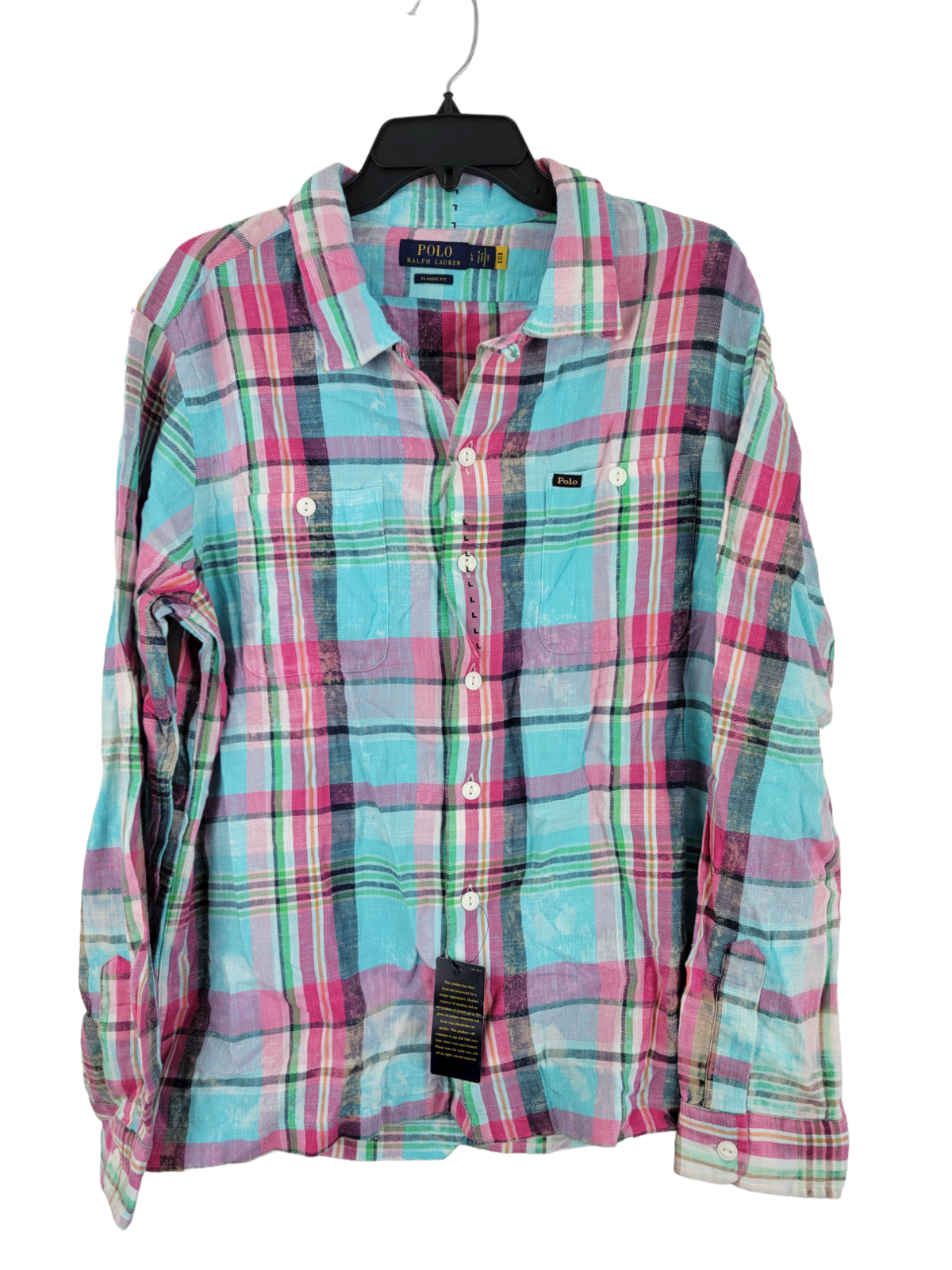 Polo Ralph Lauren Men's Washed Flannel Plaid Long Sleeve Shirt Size 1XB ...